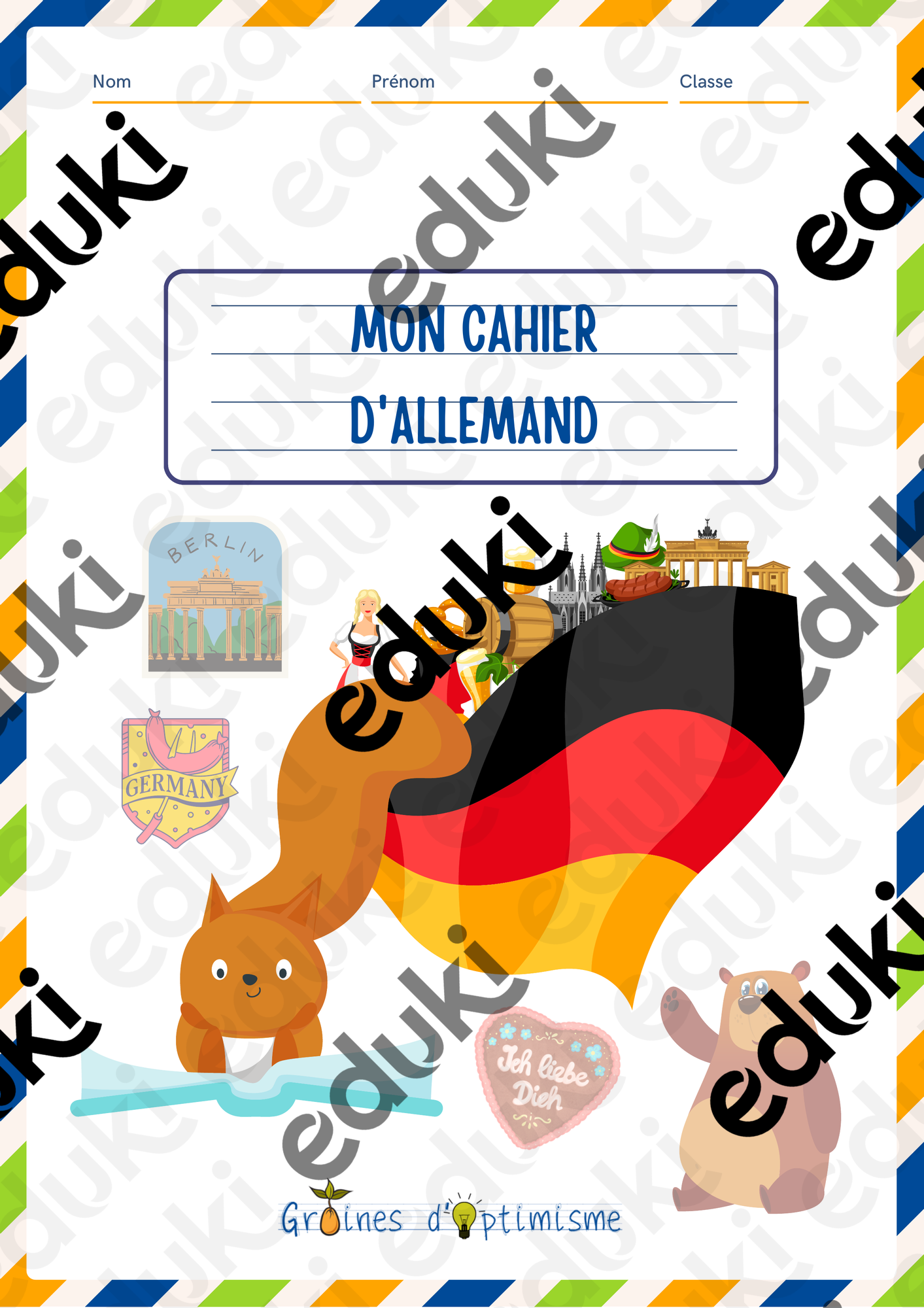 Page de garde Cahier d'allemand - Ressource pédagogique pour ton cours ...