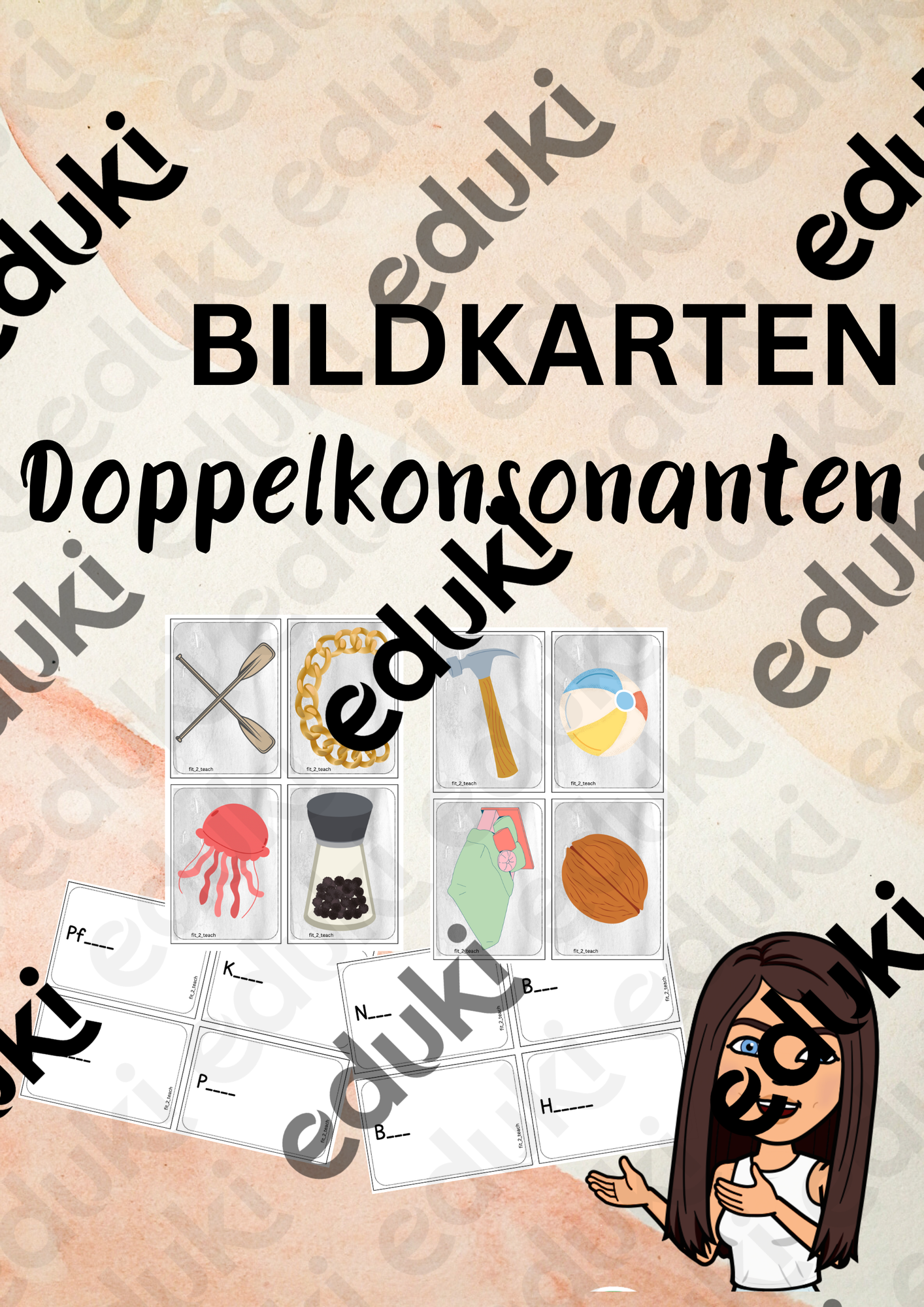Doppelkonsonanten Bildkarten Lernspiel – Unterrichtsmaterial im Fach ...