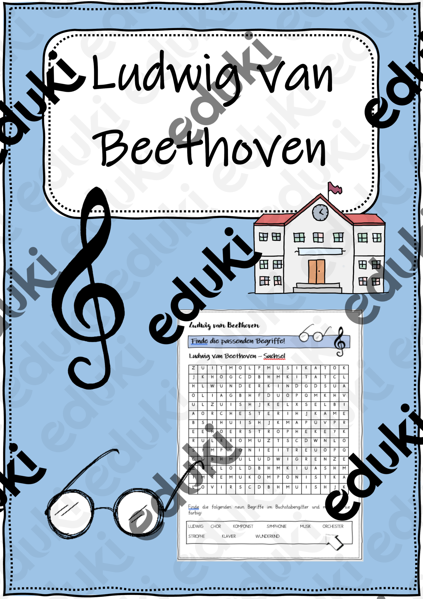 Komponist Ludwig van Beethoven - Quiz und Suchsel – Unterrichtsmaterial ...