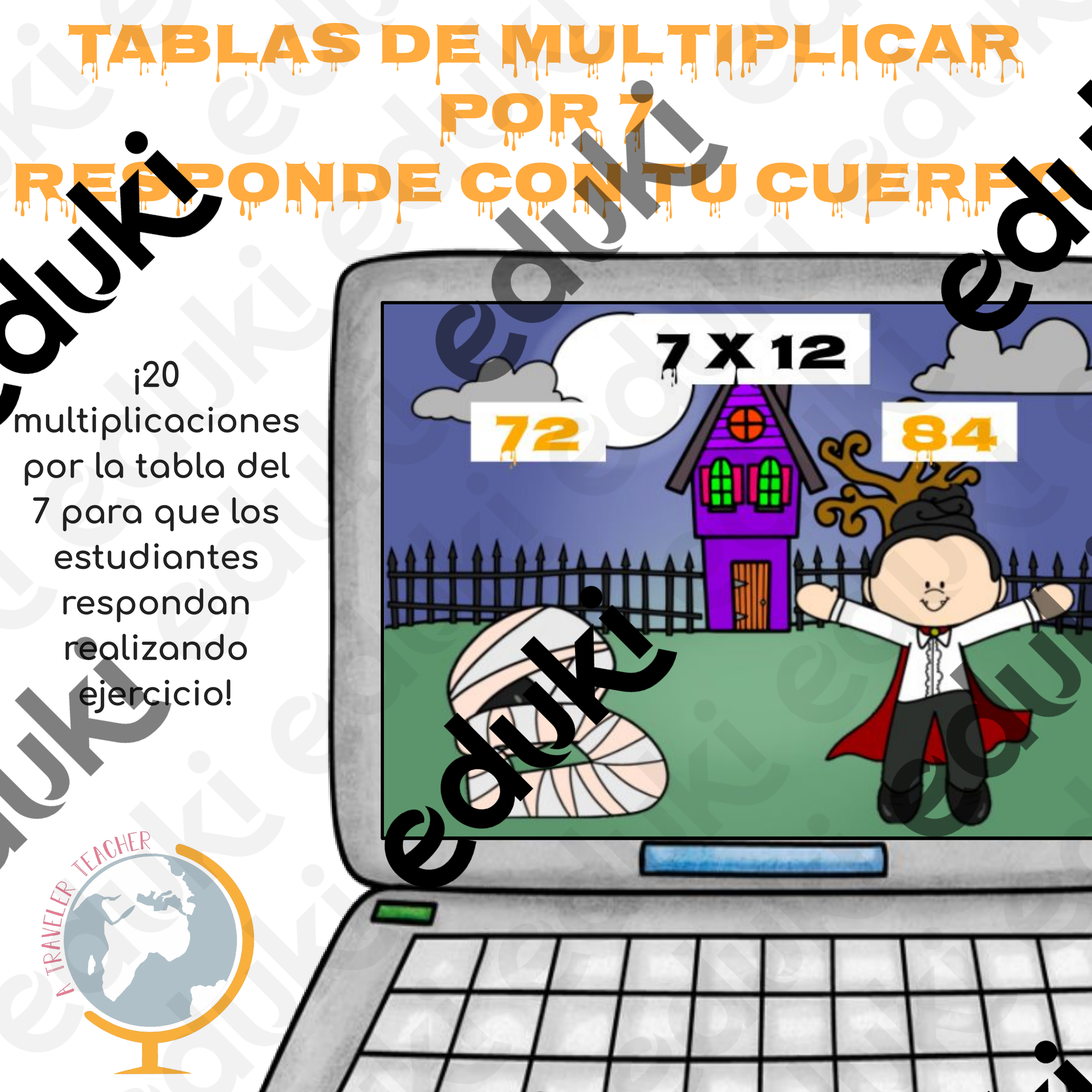 Tablas de multiplicar: tabla del 7. Responde con tu cuerpo Halloween ...