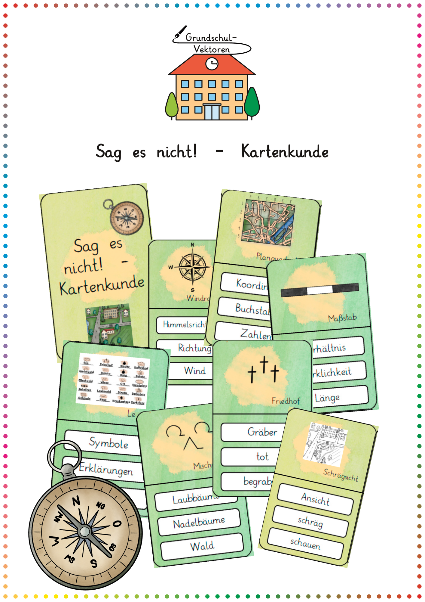 Sag es nicht! - Spiel - Kartenkunde – Unterrichtsmaterial im Fach ...