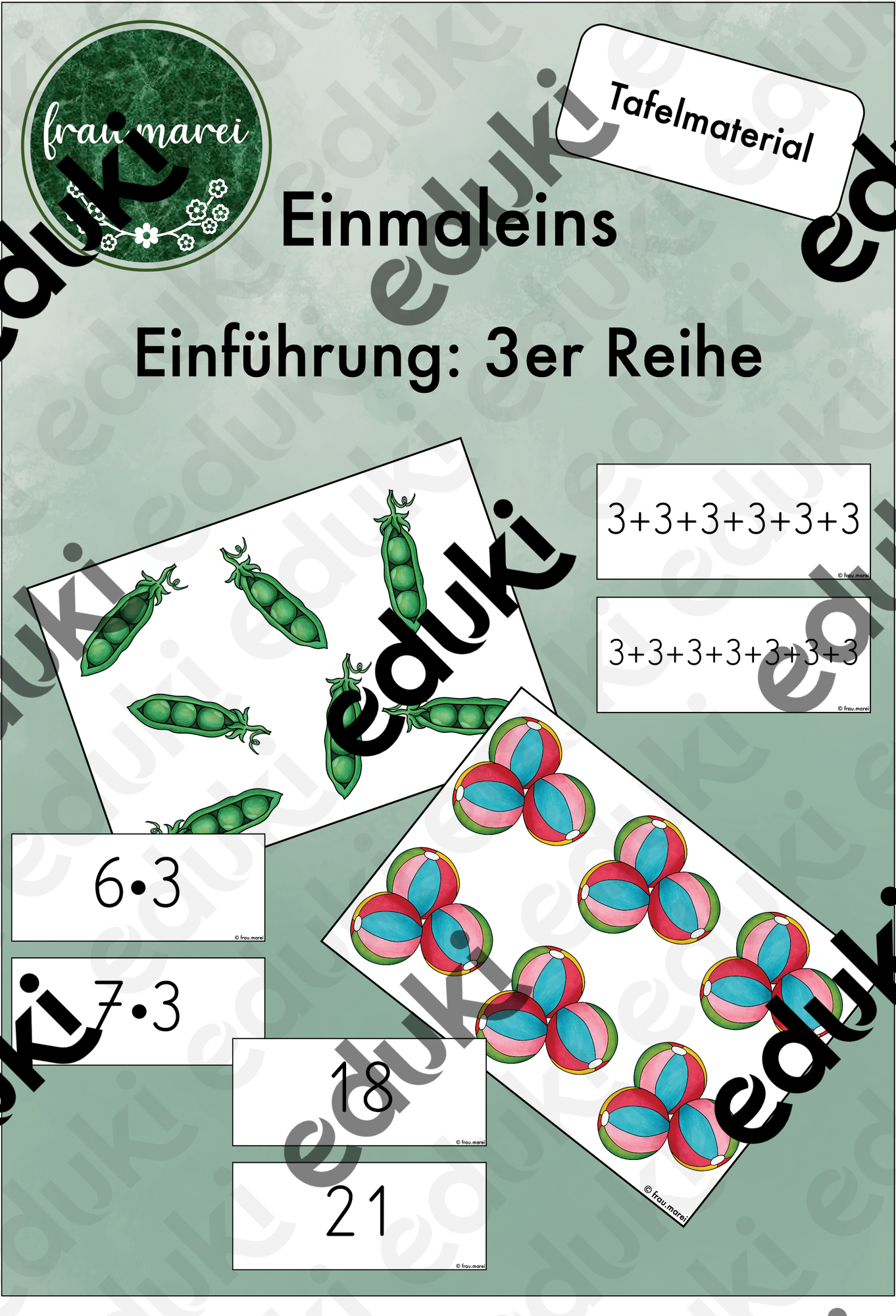 Einführung 3er Reihe - Tafelmaterial – Unterrichtsmaterial im Fach ...