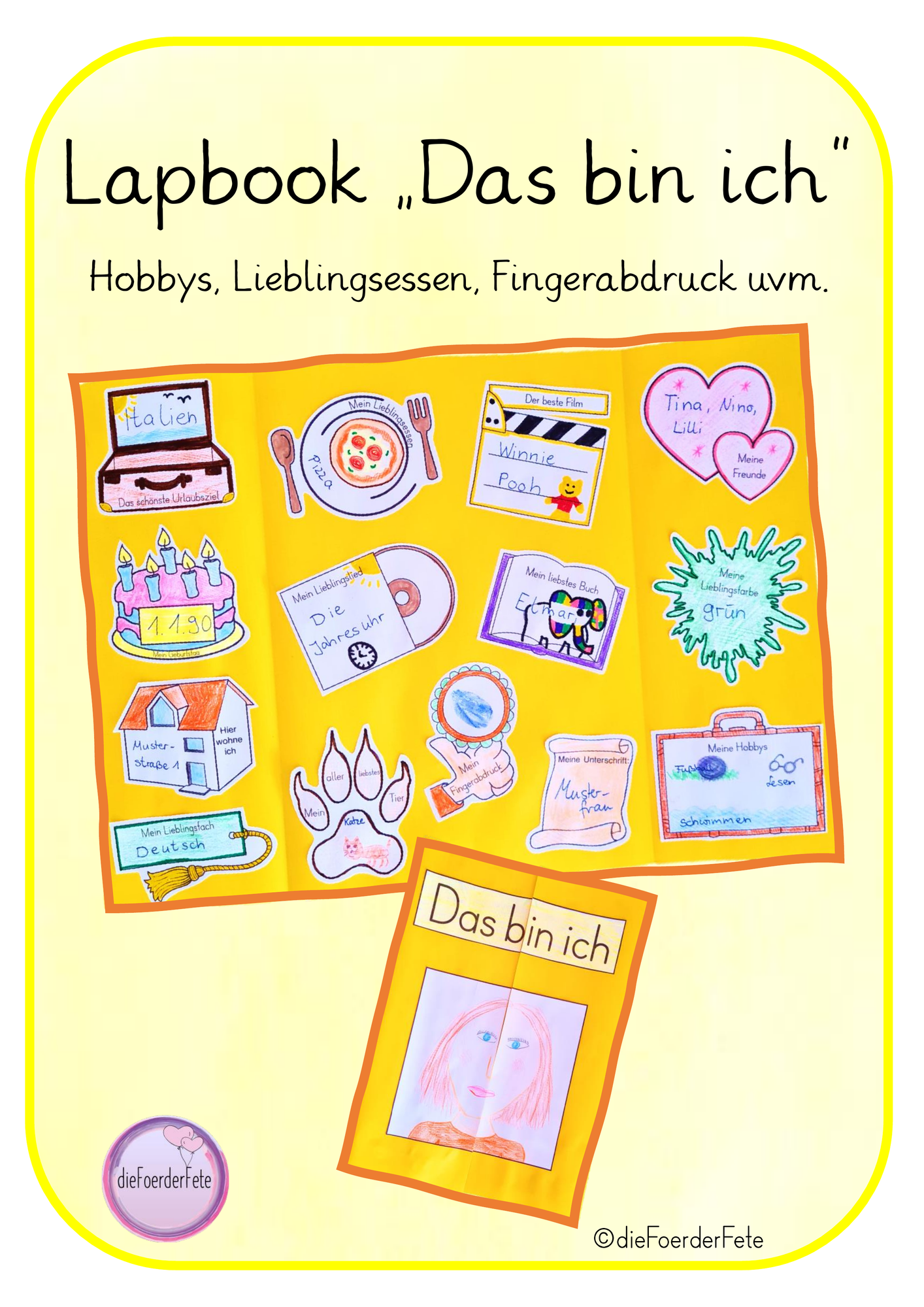 Das bin ich Lapbook - Ethik, Religion und Sachunterricht ...