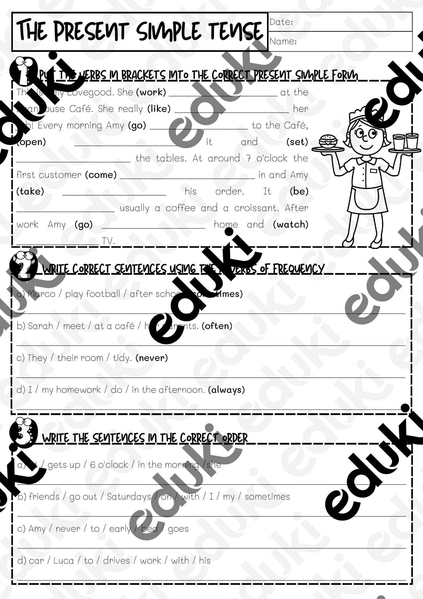 Present Simple: mixed exercises mit Differenzierung ...