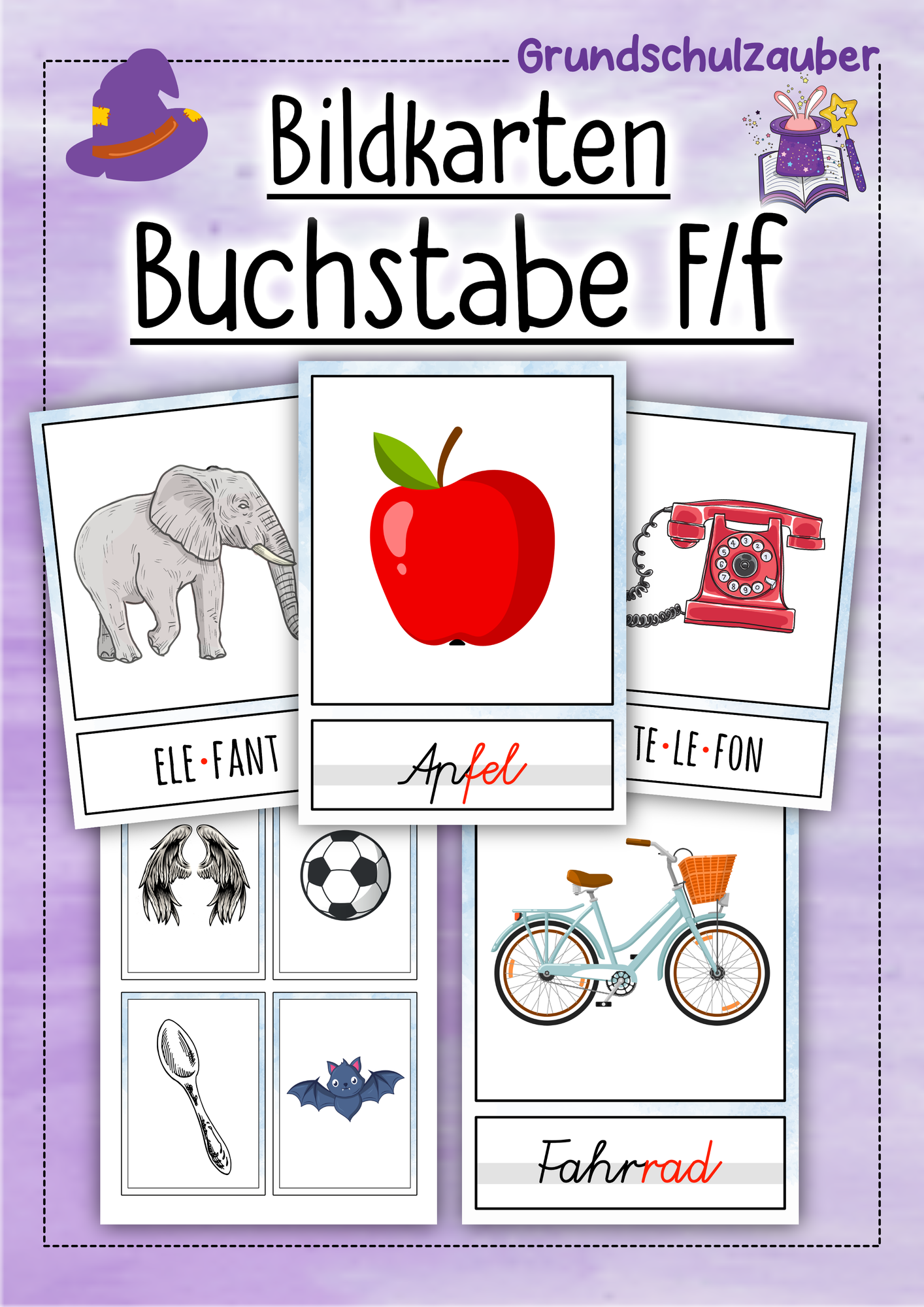 Bildkarten Buchstabeneinführung Buchstabe F – Unterrichtsmaterial im ...