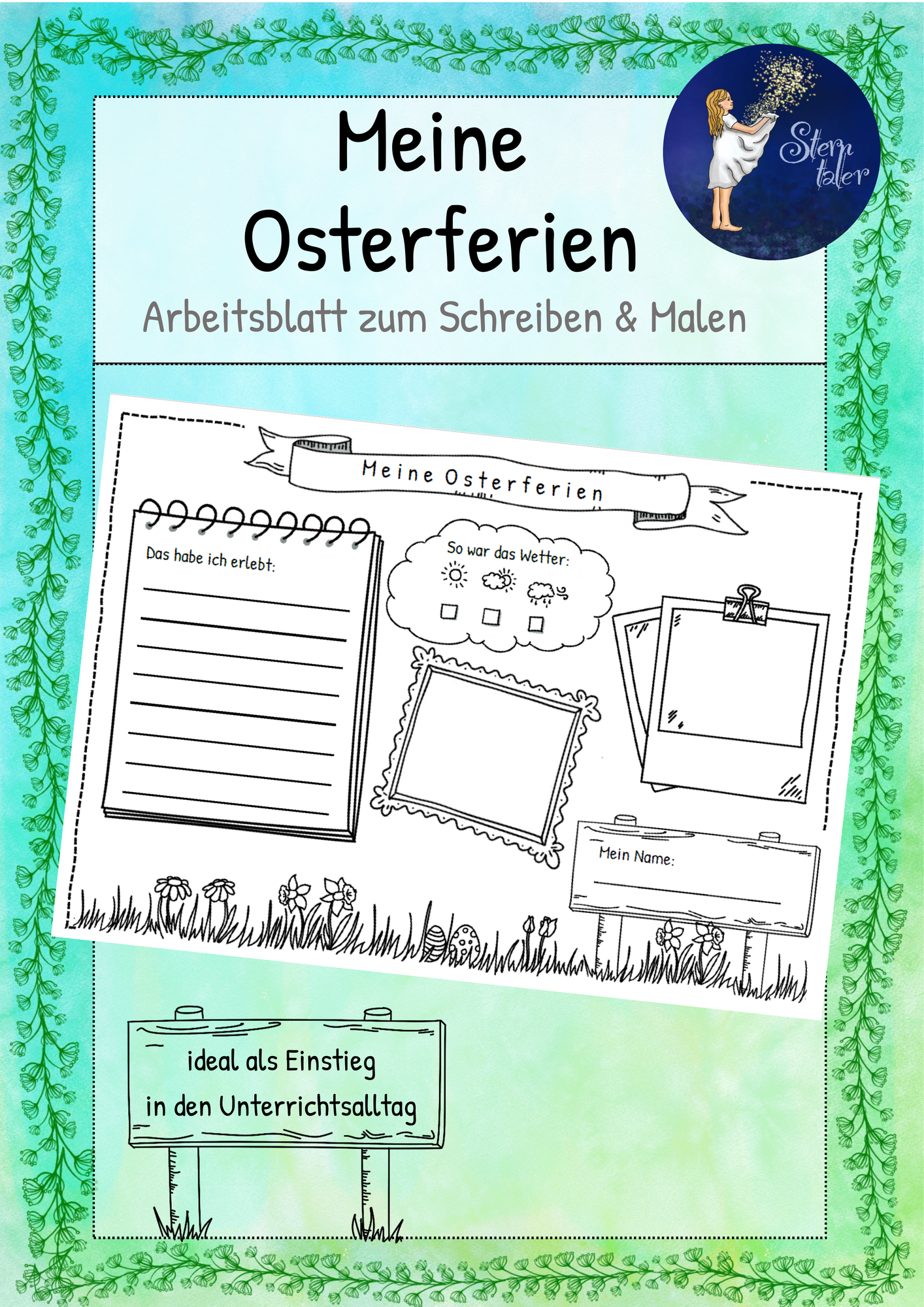 Erzählen von den Osterferien - Schreibanlass – Unterrichtsmaterial in ...