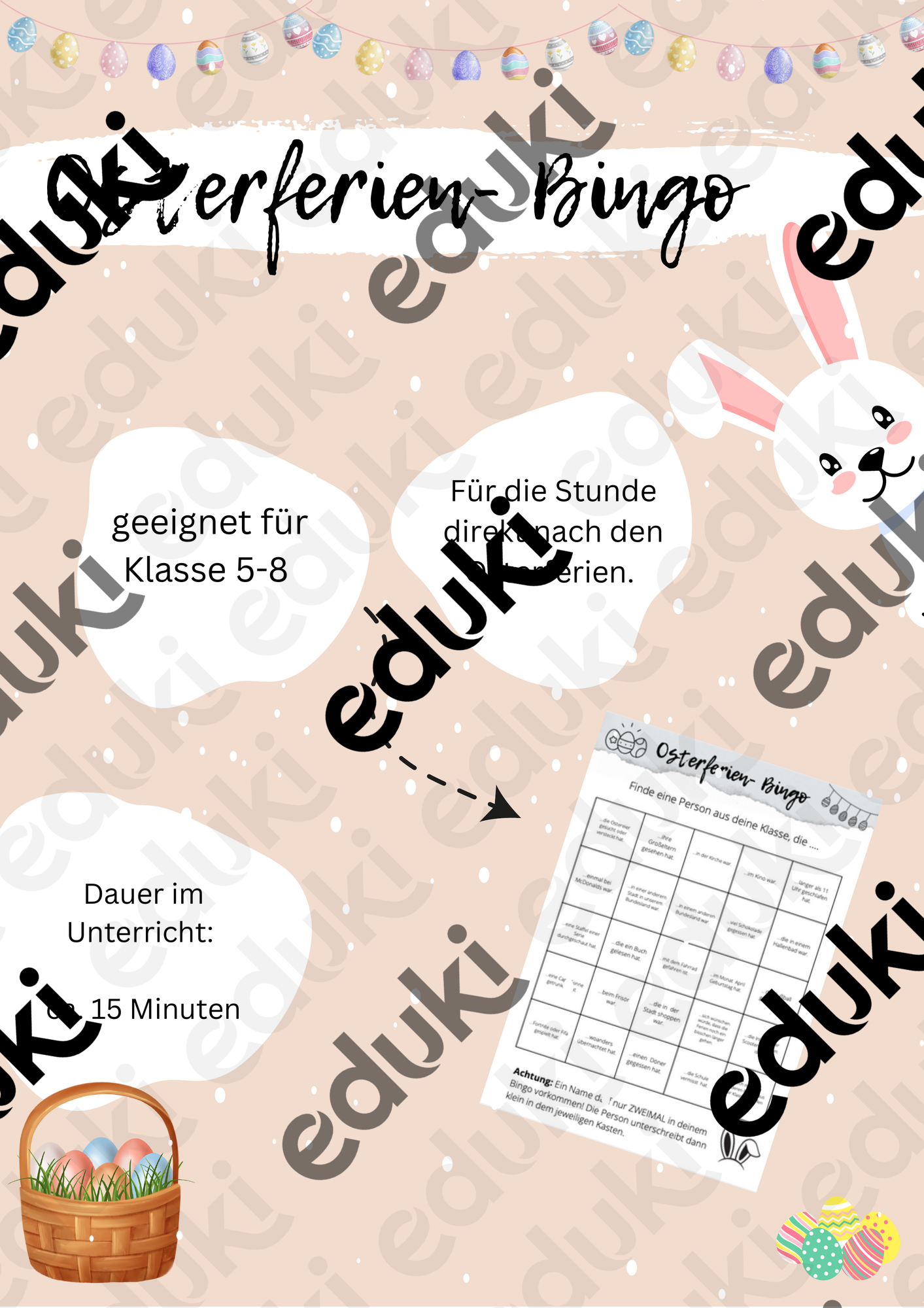 Bingo: Osterferien Edition! – Unterrichtsmaterial im Fach Deutsch