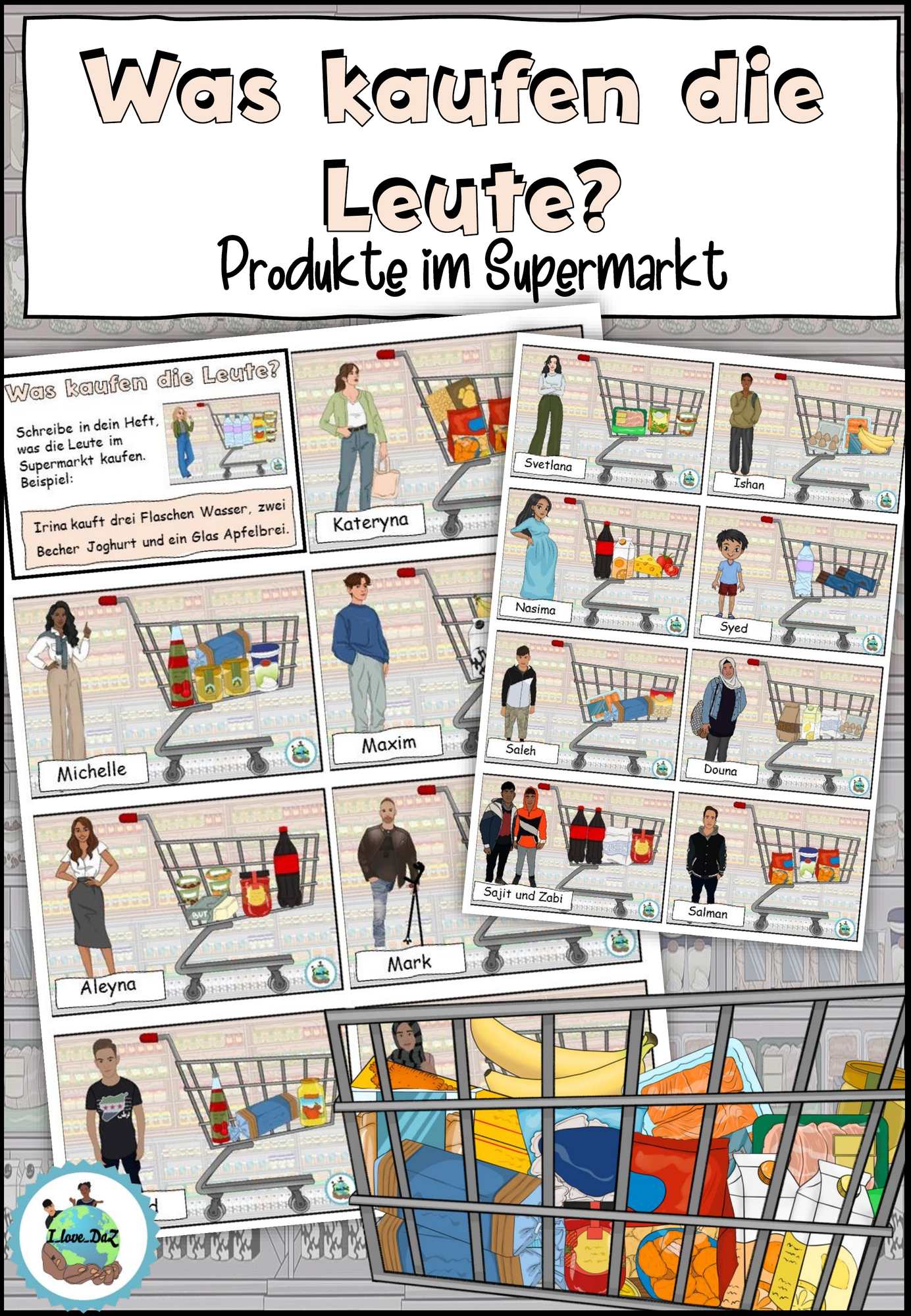 "Was kaufen die Leute?" Fächer und Aufgabenkarte - Produkte im ...