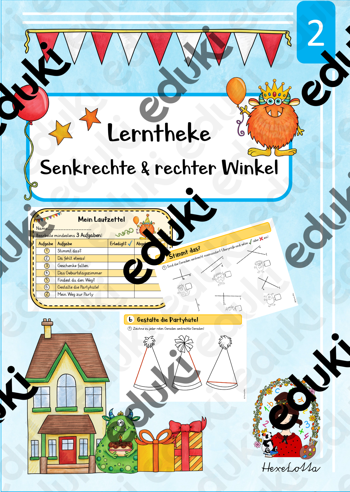 Lerntheke senkrechte und rechter Winkel – Unterrichtsmaterial im Fach ...