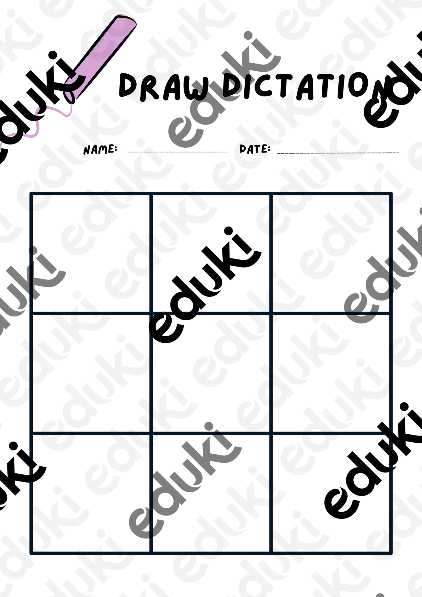 DRAW DICTATION - material de la siguiente asignatura Inglés / English