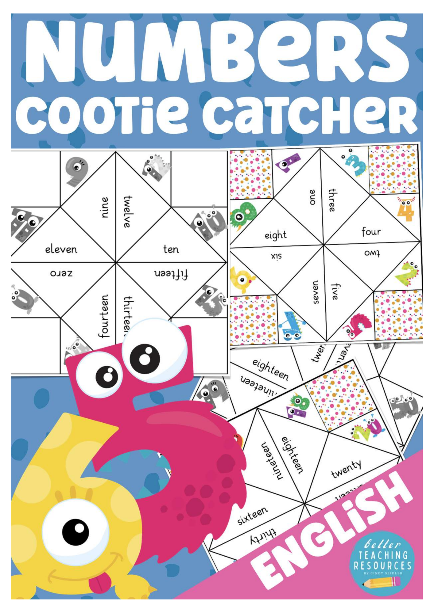 numbers (Zahlen) Englisch Spiel - cootie catcher – Unterrichtsmaterial ...