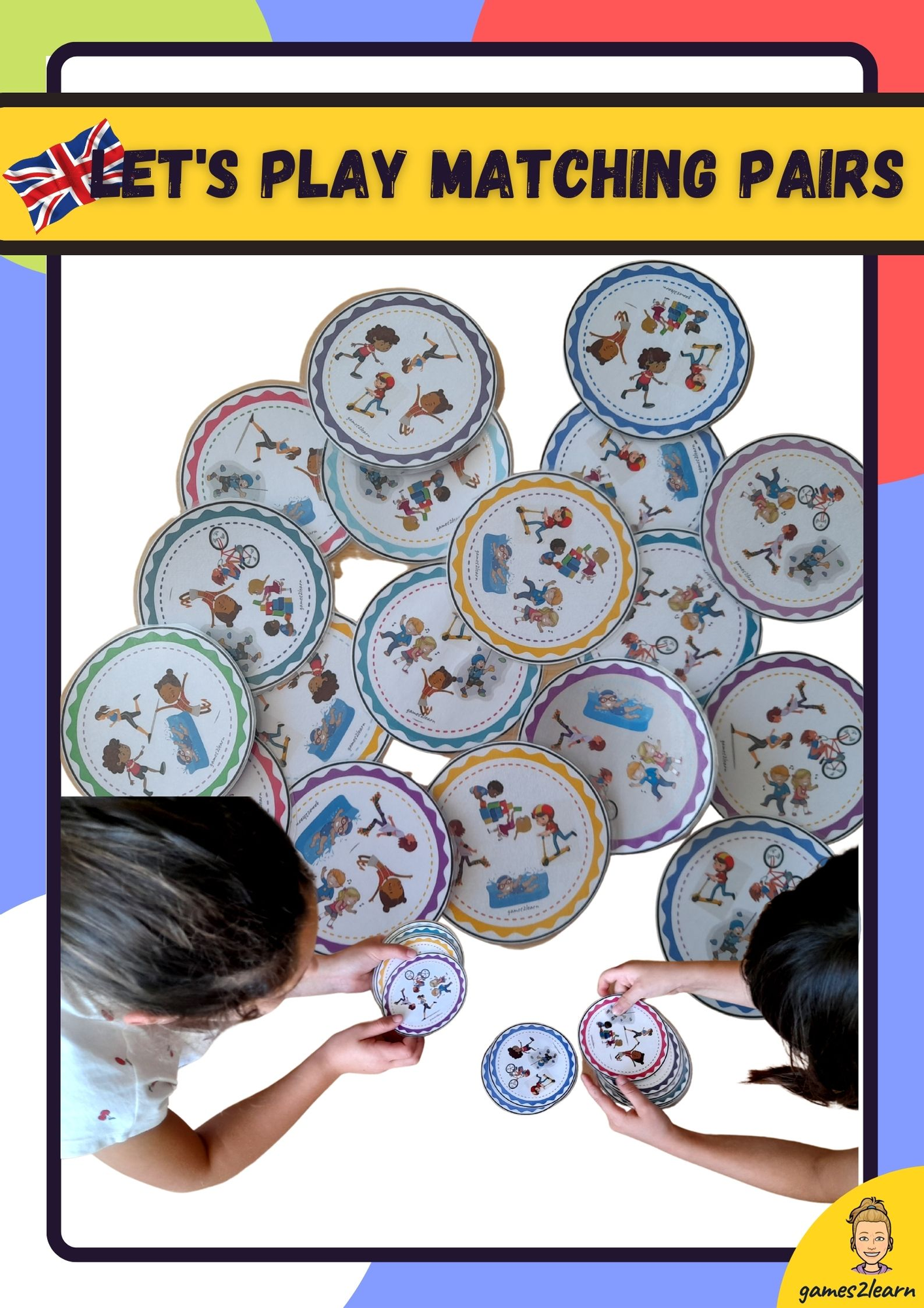 action verbs matching pairs – Unterrichtsmaterial im Fach Englisch