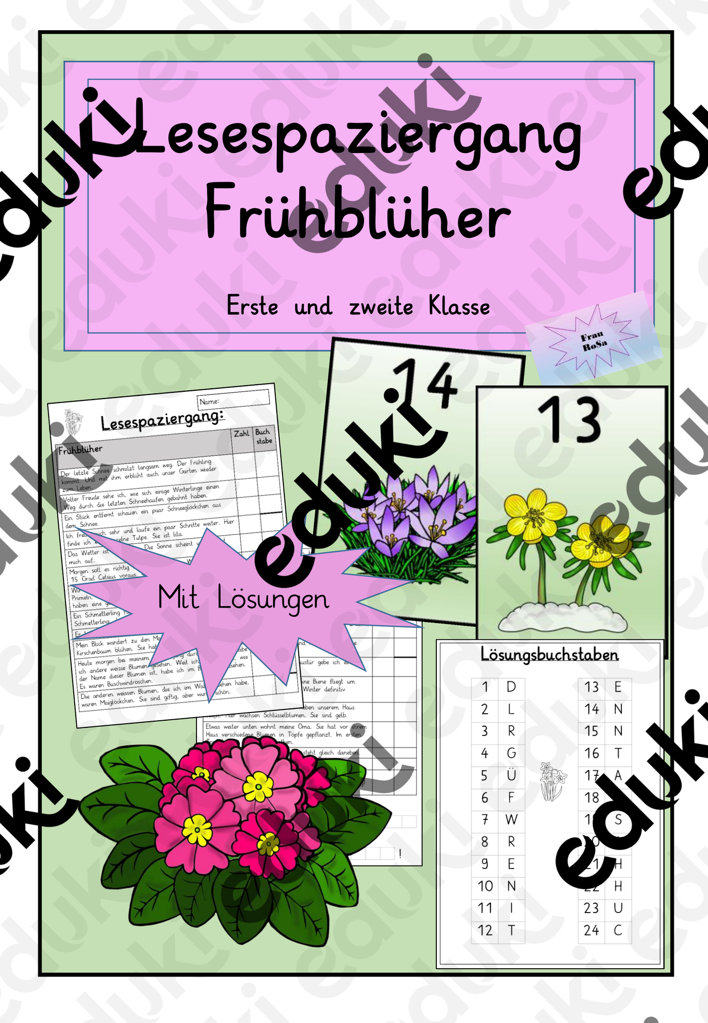 Frühling : Lesespaziergang Frühblüher – Unterrichtsmaterial in den ...