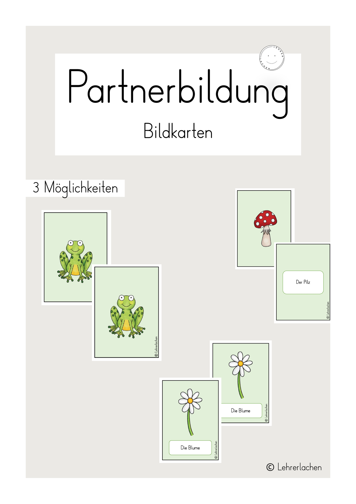 Partnerbildung Bildkarten - Partnerarbeit – Unterrichtsmaterial im Fach ...