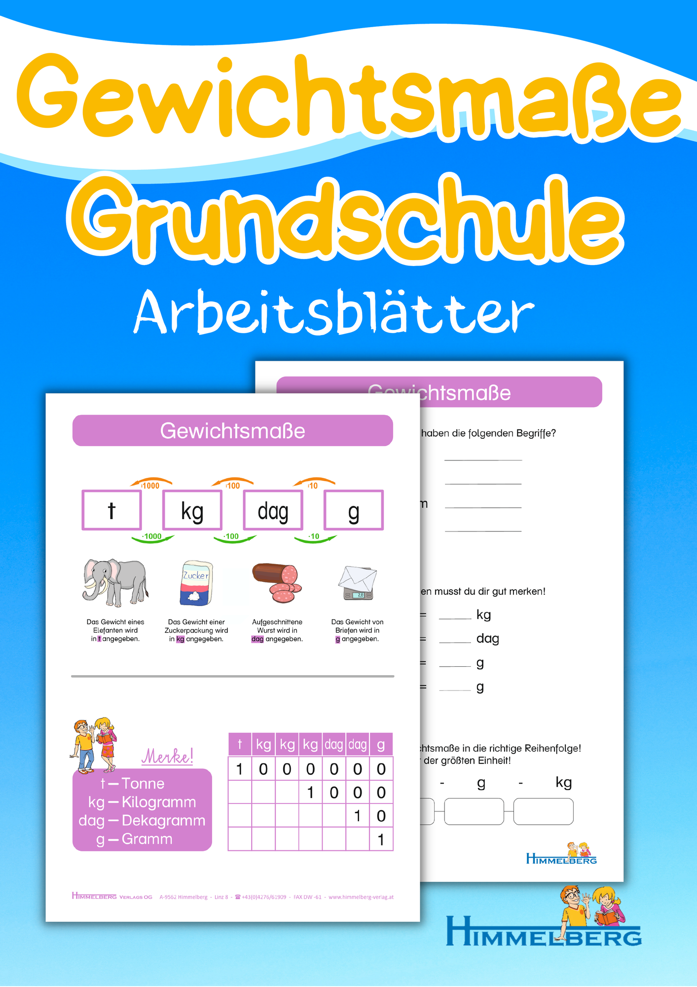 Gewichte - Gewichtsmaße Grundschule: Umwandlungen üben, Arbeitsblätter ...