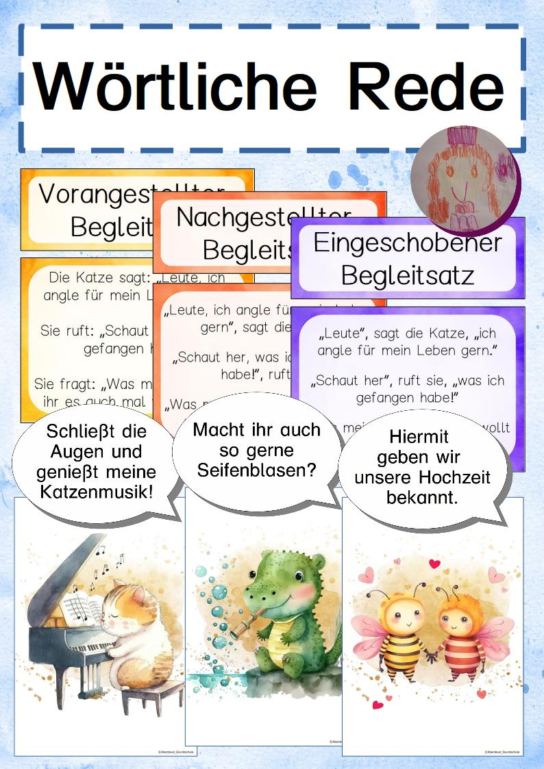 Wörtliche Rede / Direkte Rede inkl. Wortfeld "sagen ...