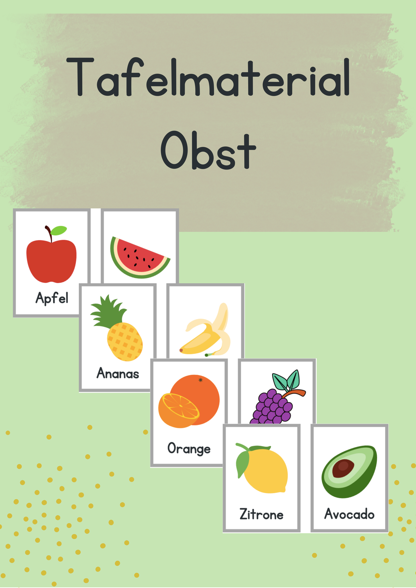 Tafelmaterial - Bildkarten Obst – Unterrichtsmaterial in den Fächern ...