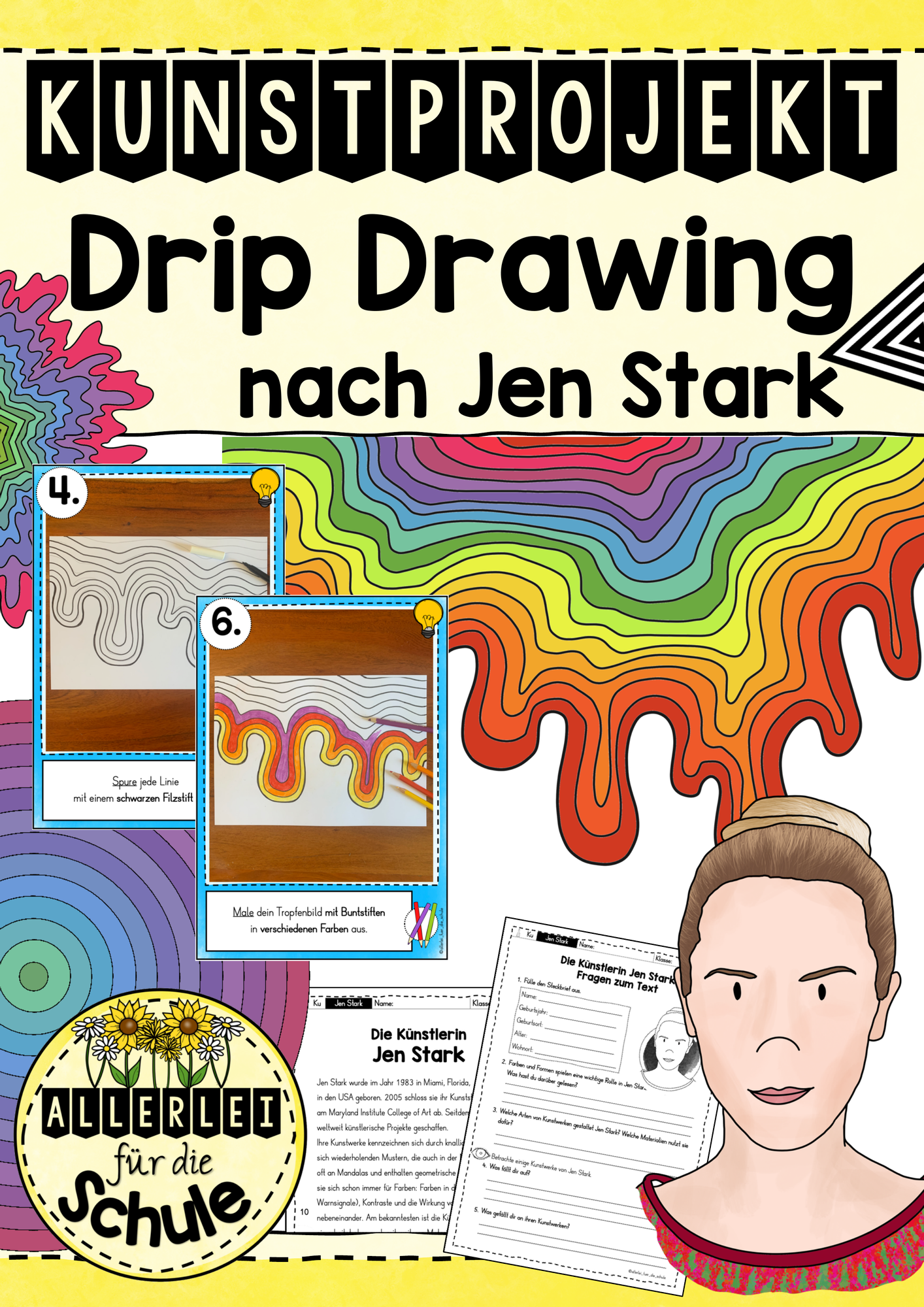 Drip Drawing - Kunstprojekt nach Jen Stark – Unterrichtsmaterial im ...