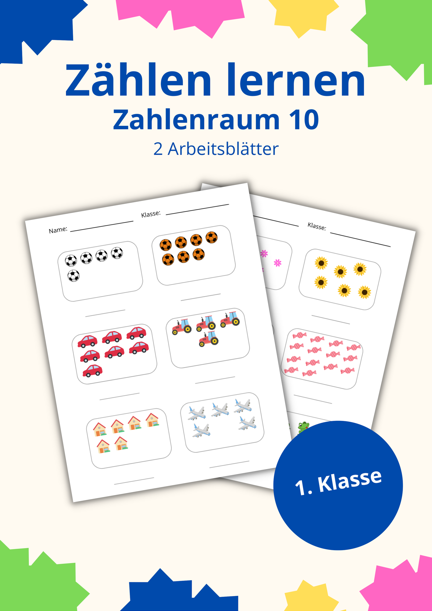 Zählen lernen - 1. Klasse -Zahlenraum 10 - Mathematik ...