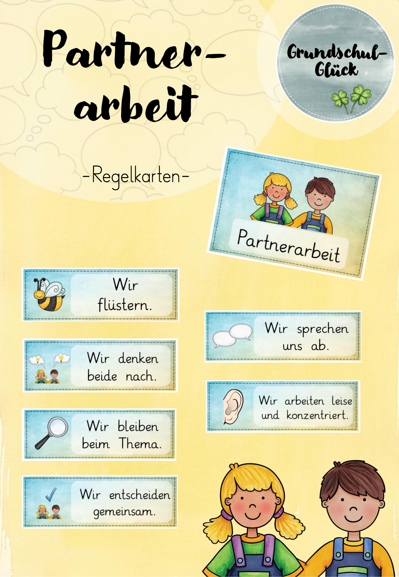 Partnerarbeit - Regelkarten zur Visualisierung – Unterrichtsmaterial im ...