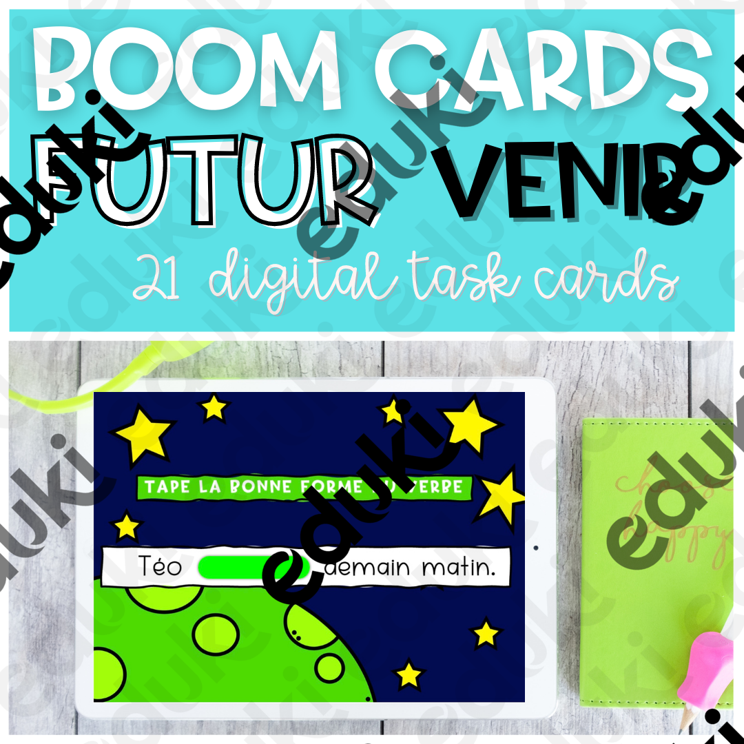 FUTUR SIMPLE Venir BOOM CARDS – Unterrichtsmaterial im Fach Französisch