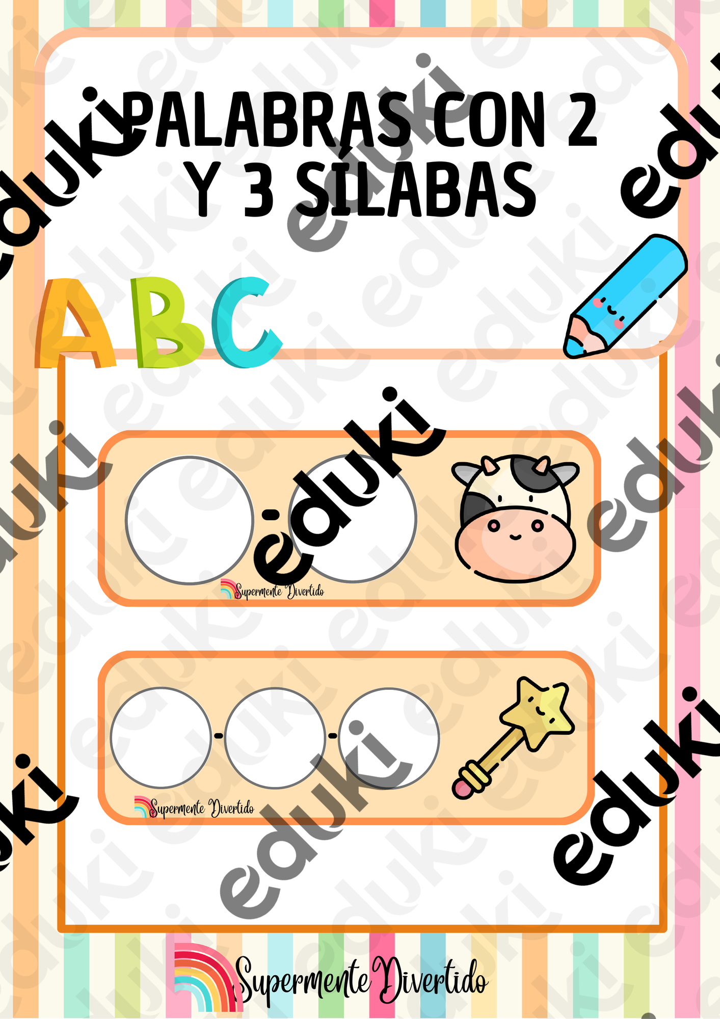 PALABRAS CON 2 , 3 SILABAS - material de la siguiente asignatura Lengua ...