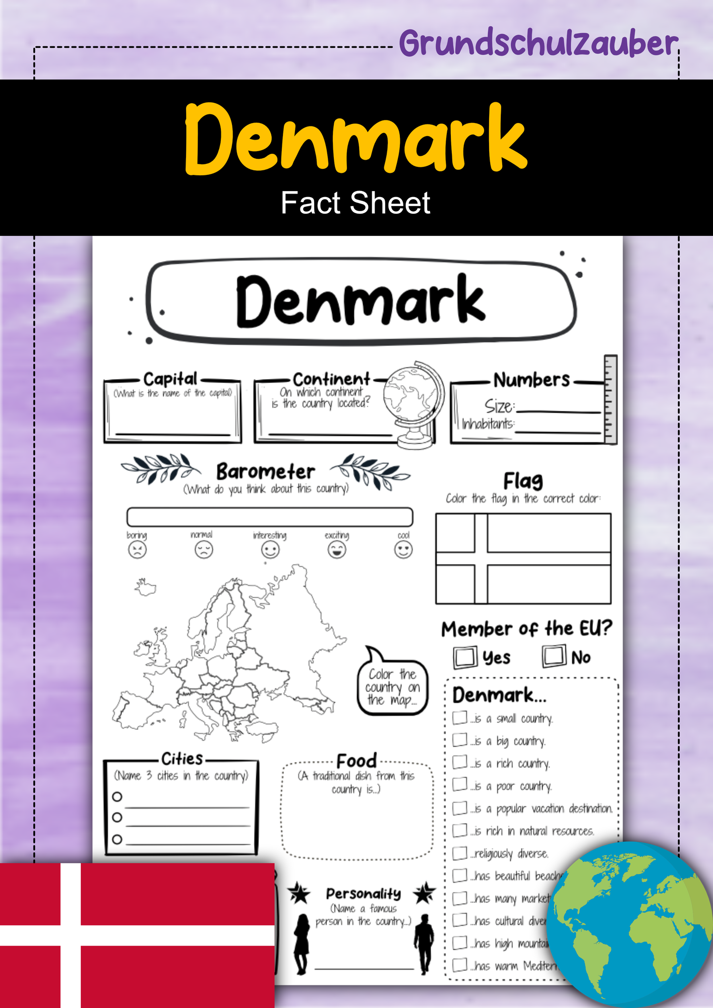 Denmark fact sheet (english) – Unterrichtsmaterial in den Fächern ...