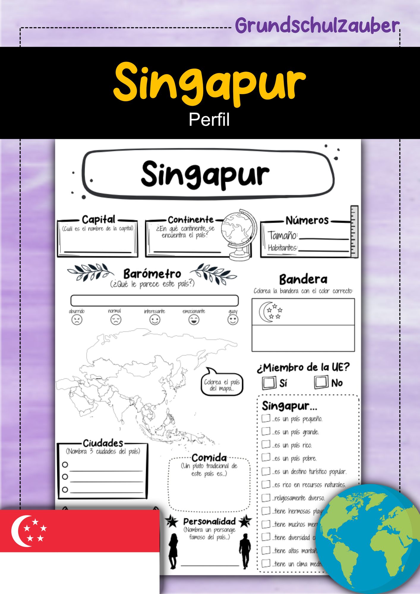 Singapur Perfil (español) – Unterrichtsmaterial in den Fächern Erdkunde ...