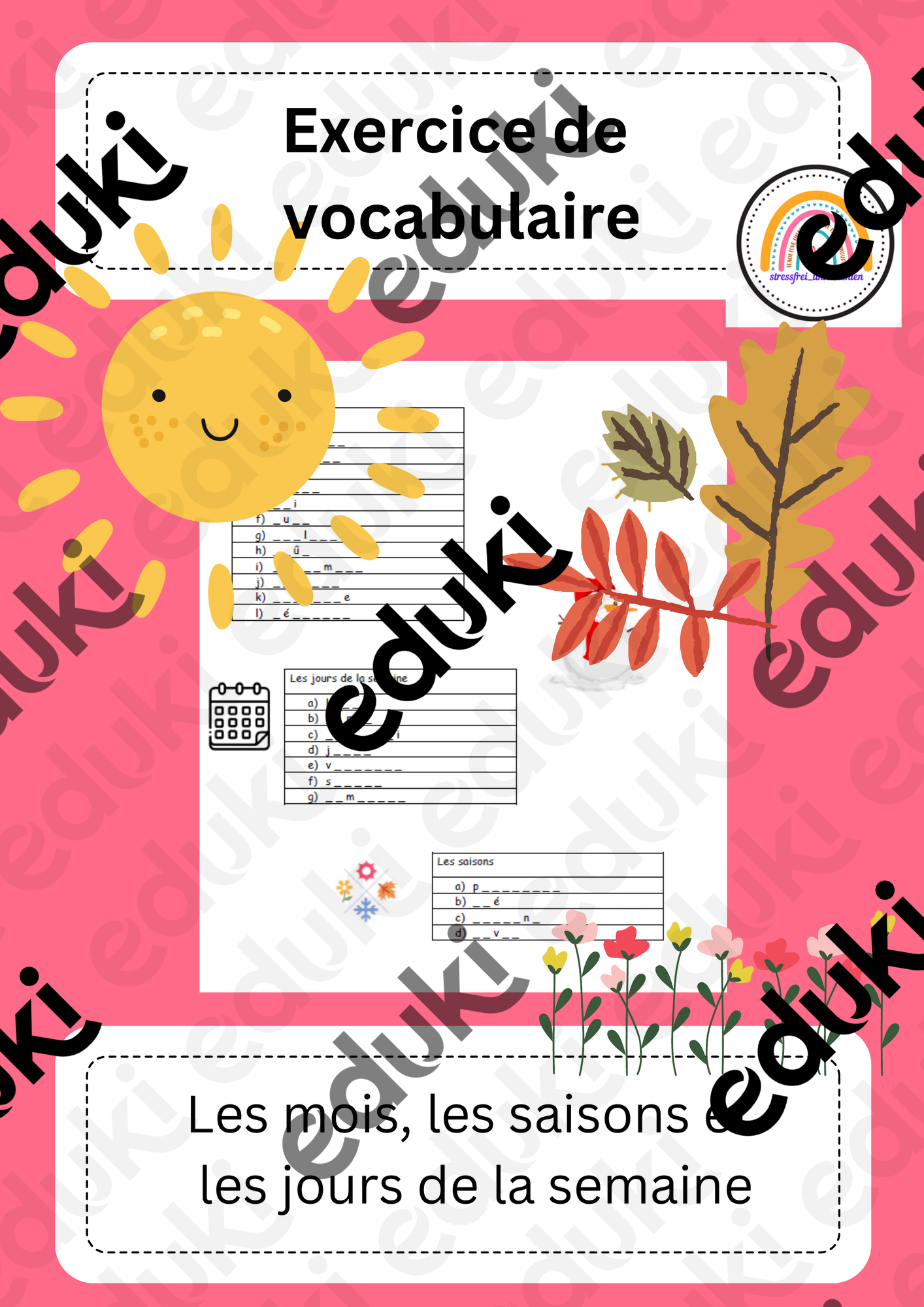 Les mois, les saisons, les jours – Unterrichtsmaterial im Fach Französisch
