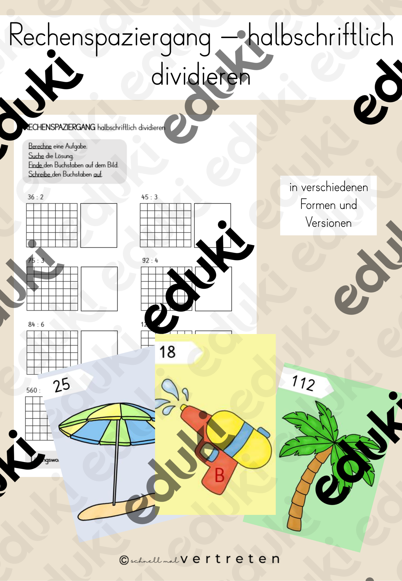 Rechenspaziergang - halbschriftlich dividieren – Unterrichtsmaterial im ...