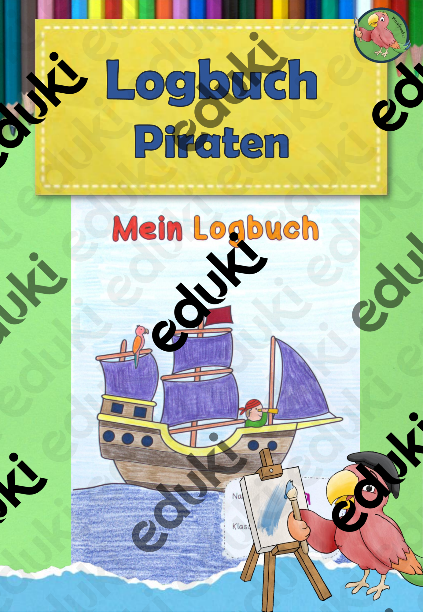 Grundschule, Logbuch Piraten, Reflexion, Rückmeldung, Stundenplan ...