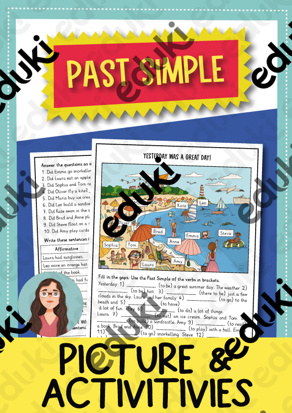 Simple Past: picture + activities (inglés) - material de la siguiente ...
