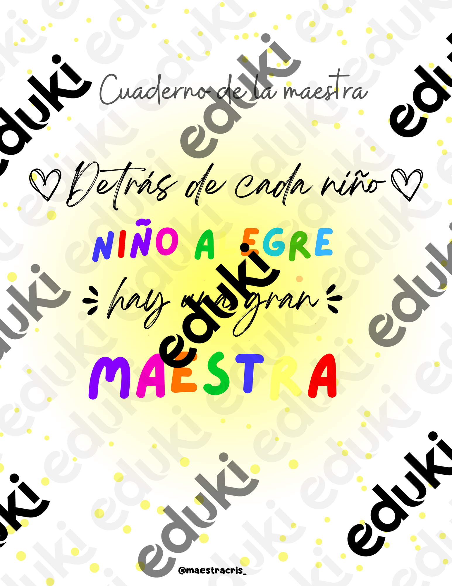 Cuaderno de la maestra amarillo - material de la siguiente asignatura ...