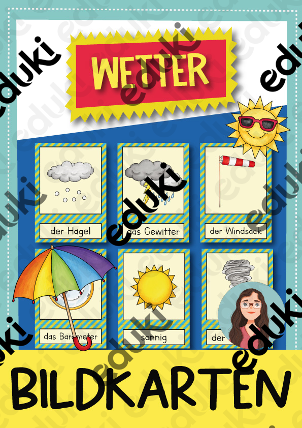 Das Wetter: Bildkarten (Deutsch / DaZ) – Unterrichtsmaterial in den ...