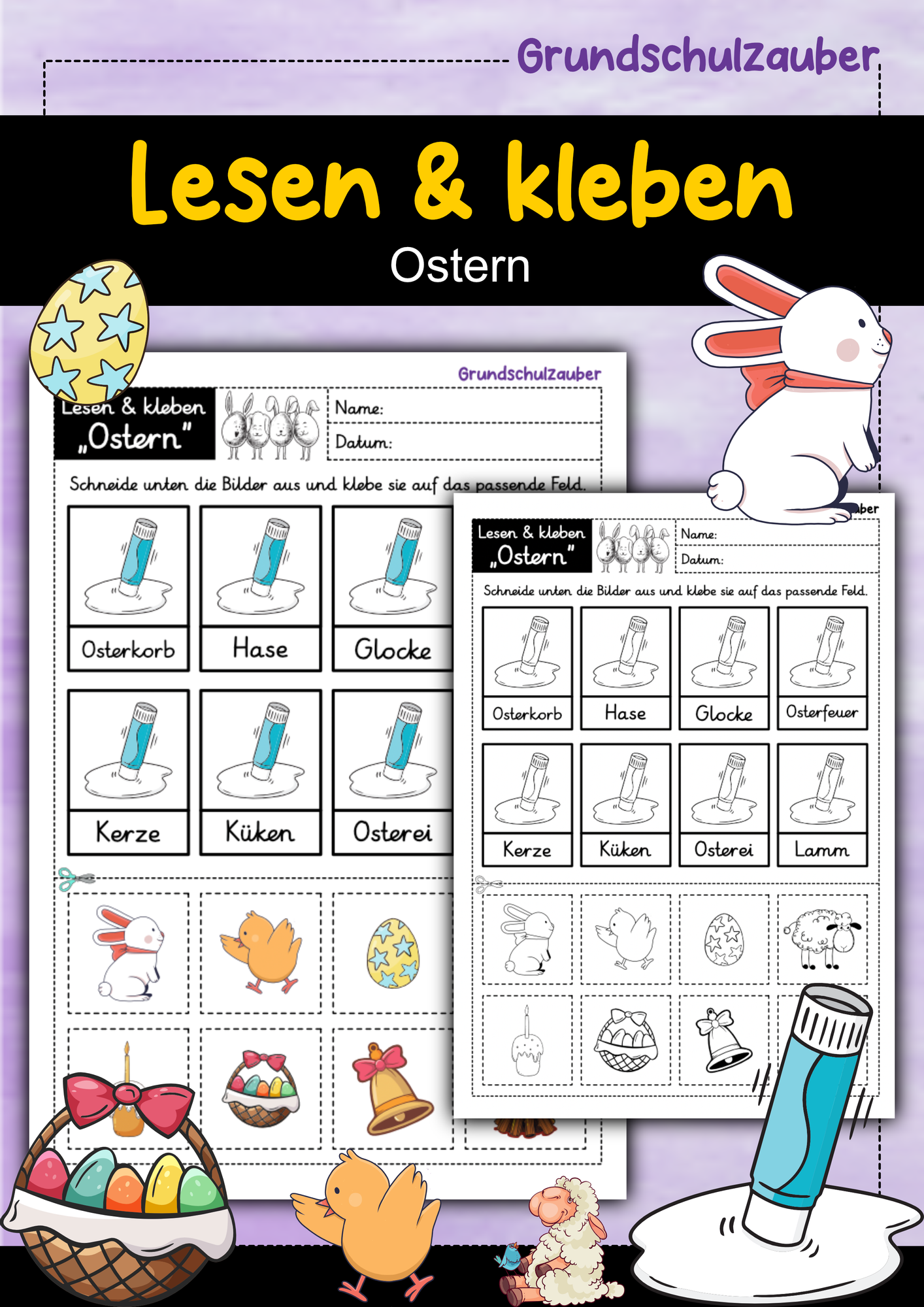Lesen und kleben - Ostern – Unterrichtsmaterial in den Fächern DaZ/DaF ...