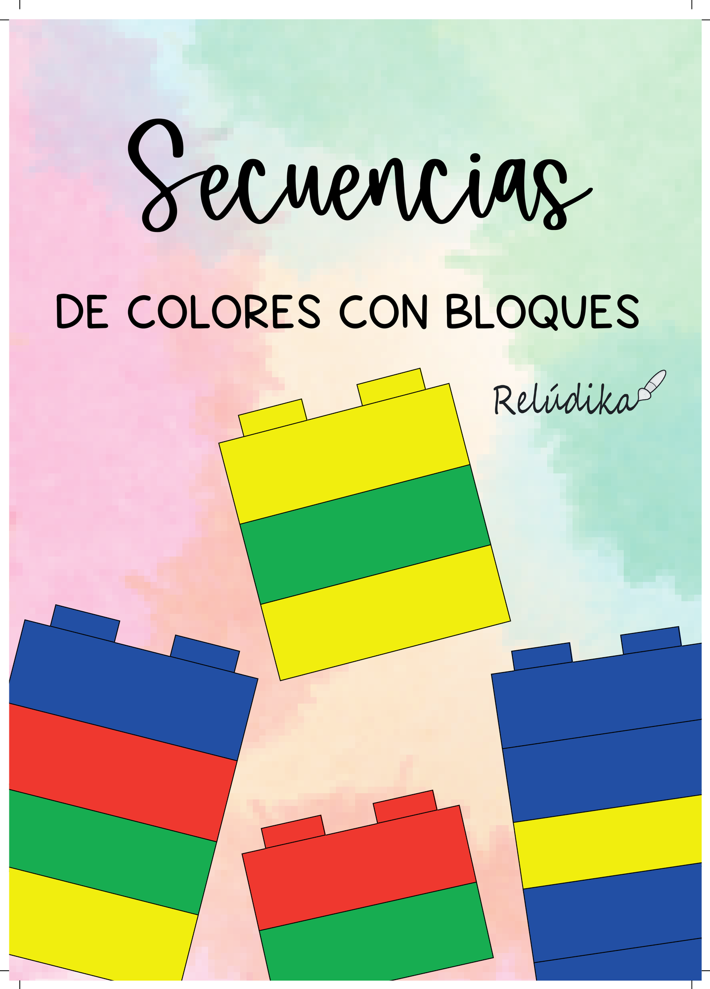 Secuencia de colores con bloques de construcción - material de la ...