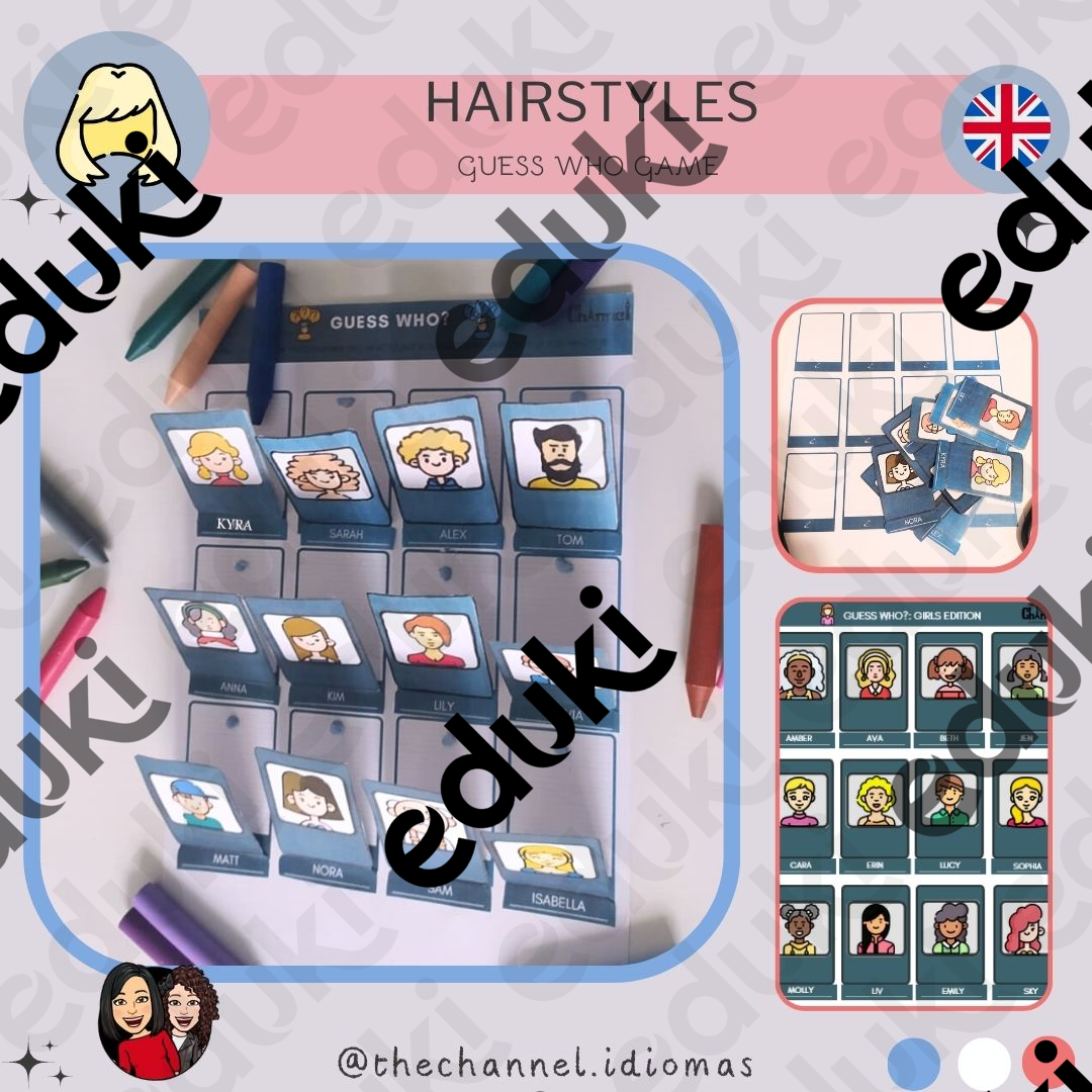 Physical Description: Hairstyles - Guess the Person game - material de ...