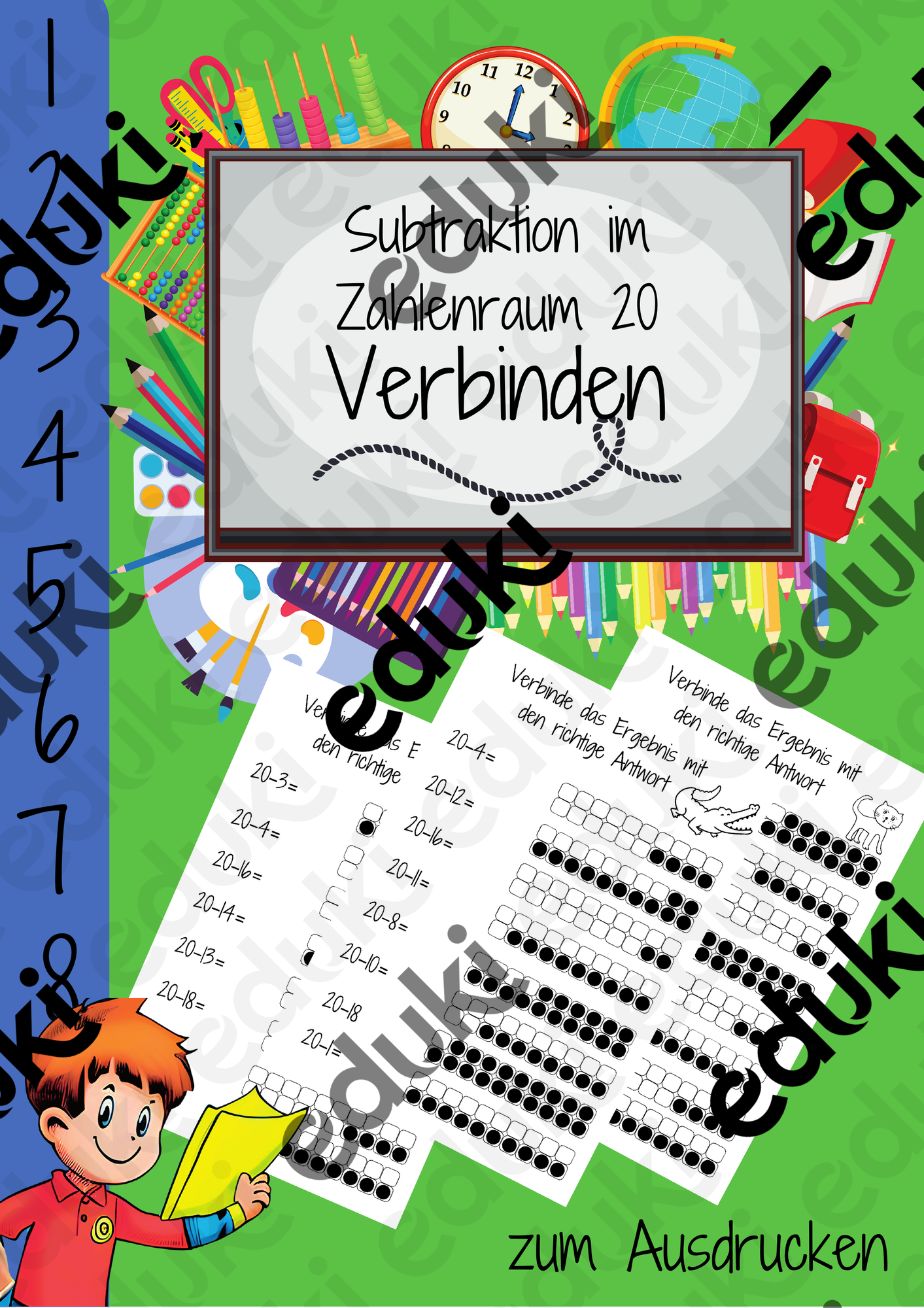 Verbinden-Subtraktion im Zahlenraum 20 – Unterrichtsmaterial im Fach ...