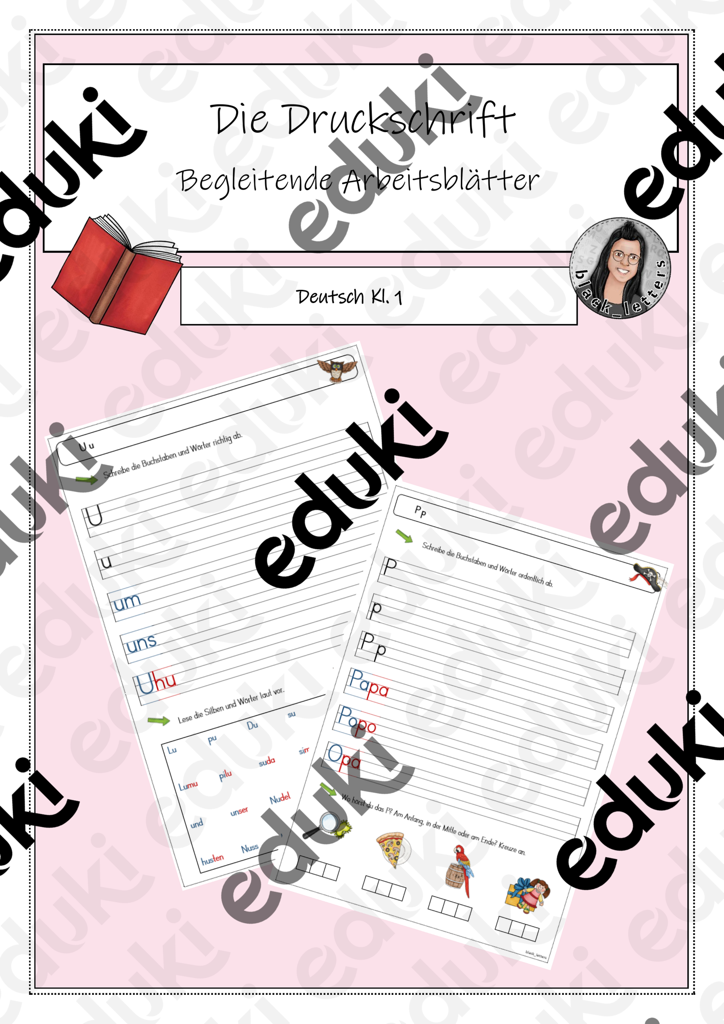 Die Druckschrift - begleitende Arbeitsblätter – Unterrichtsmaterial im ...