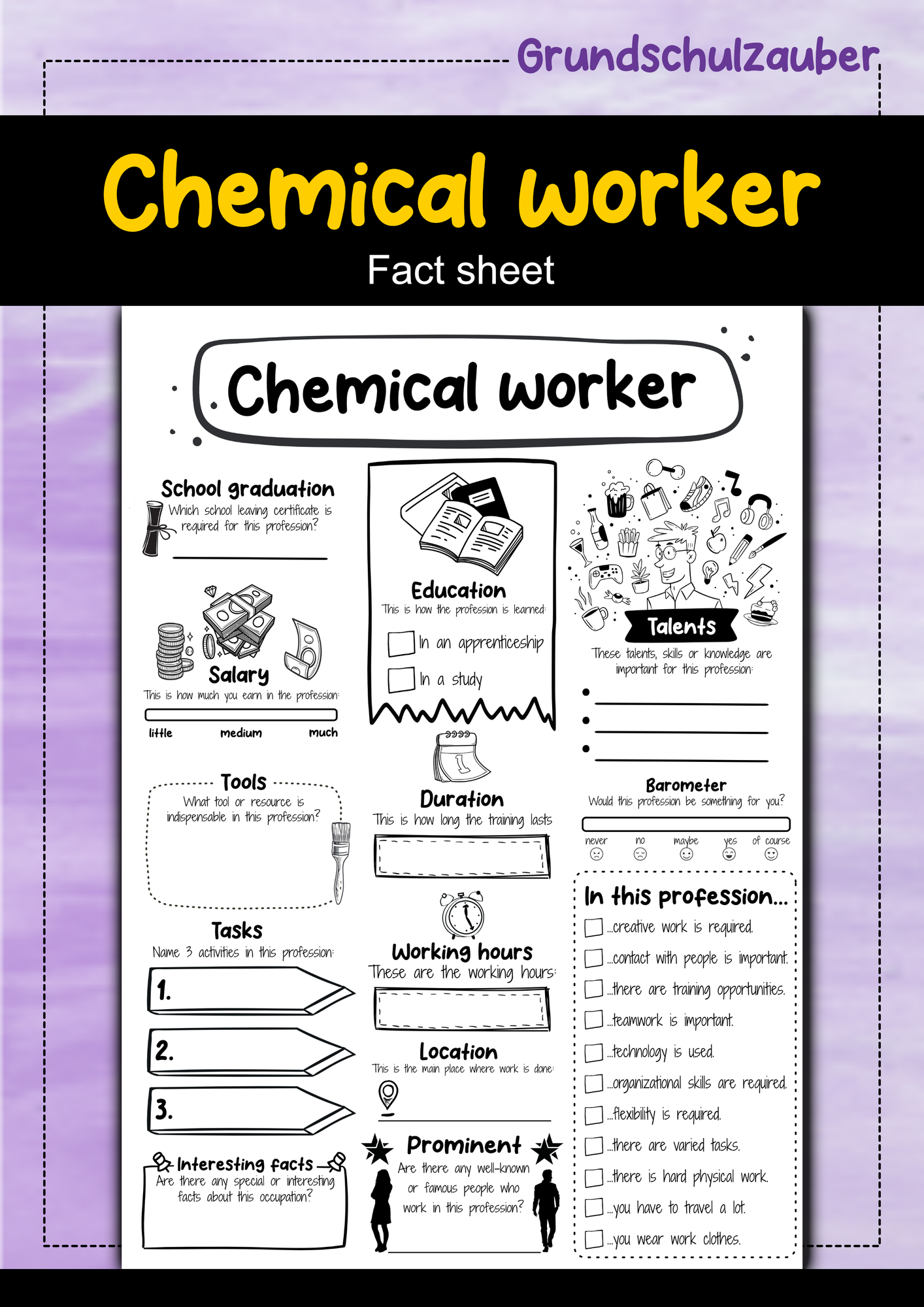 Chemical worker profile fact sheet (English) – Unterrichtsmaterial im ...