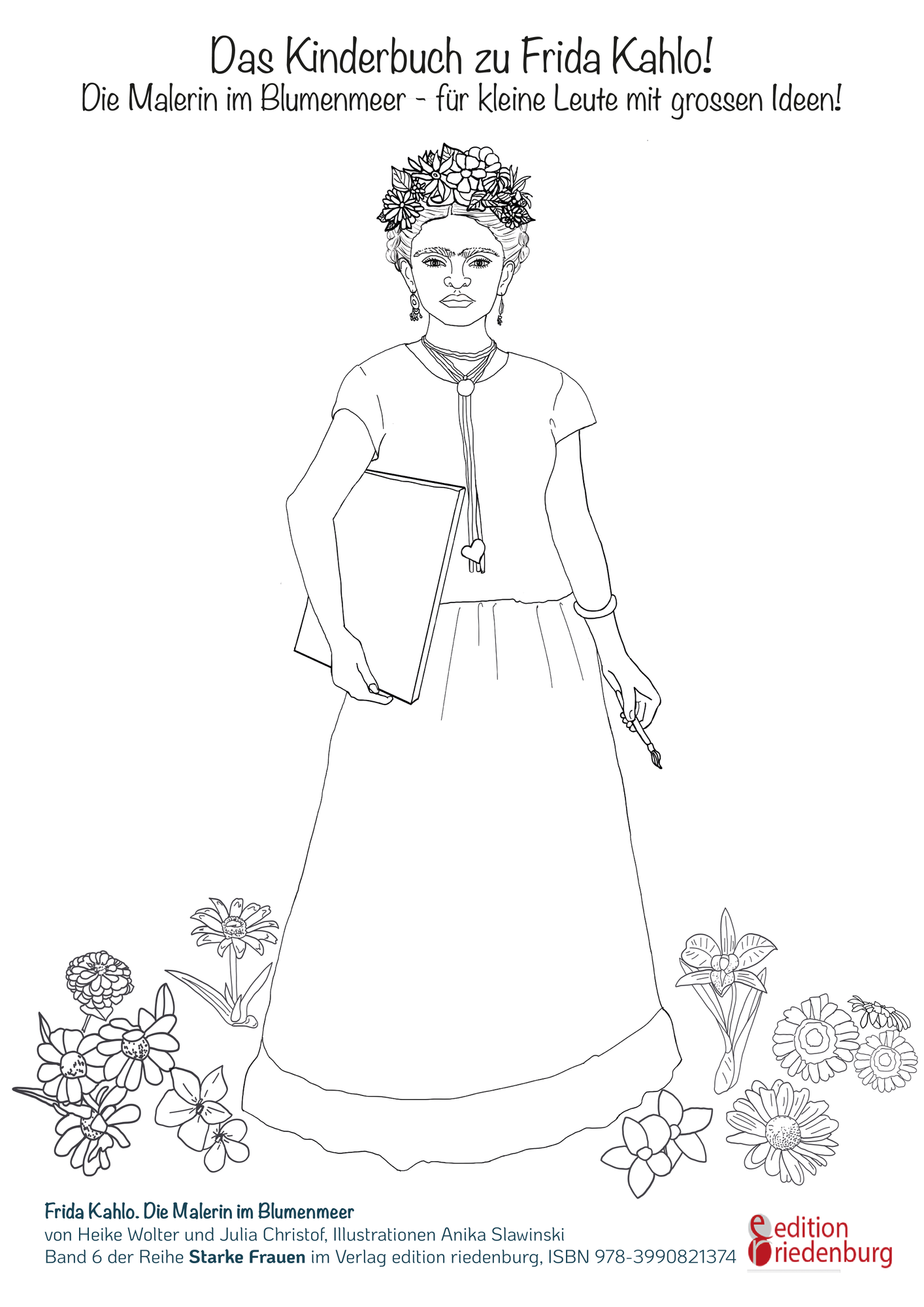 Ausmalbild zu Frida Kahlo "Blumen" – Unterrichtsmaterial in den Fächern ...