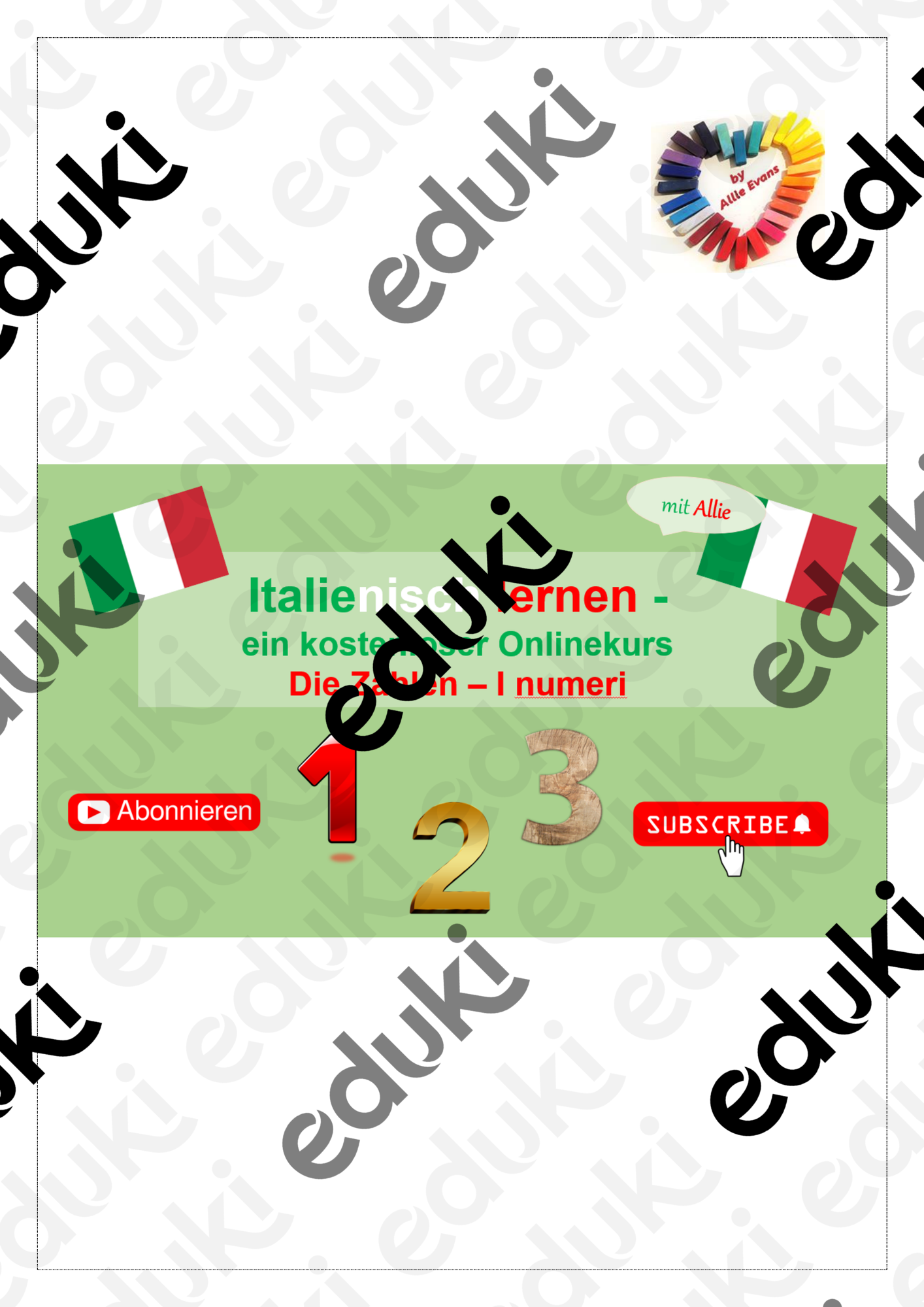 Italienisch lernen mit Allie: Die Zahlen - I numeri ...