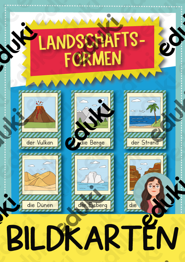 Landschaftsformen Bildkarten Deutsch / Sachunterricht ...