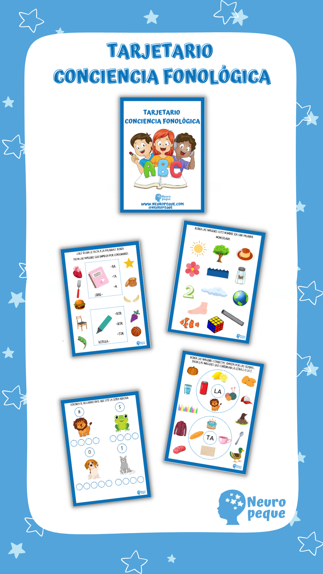 Tarjetario conciencia fonológica - material de la siguiente asignatura ...