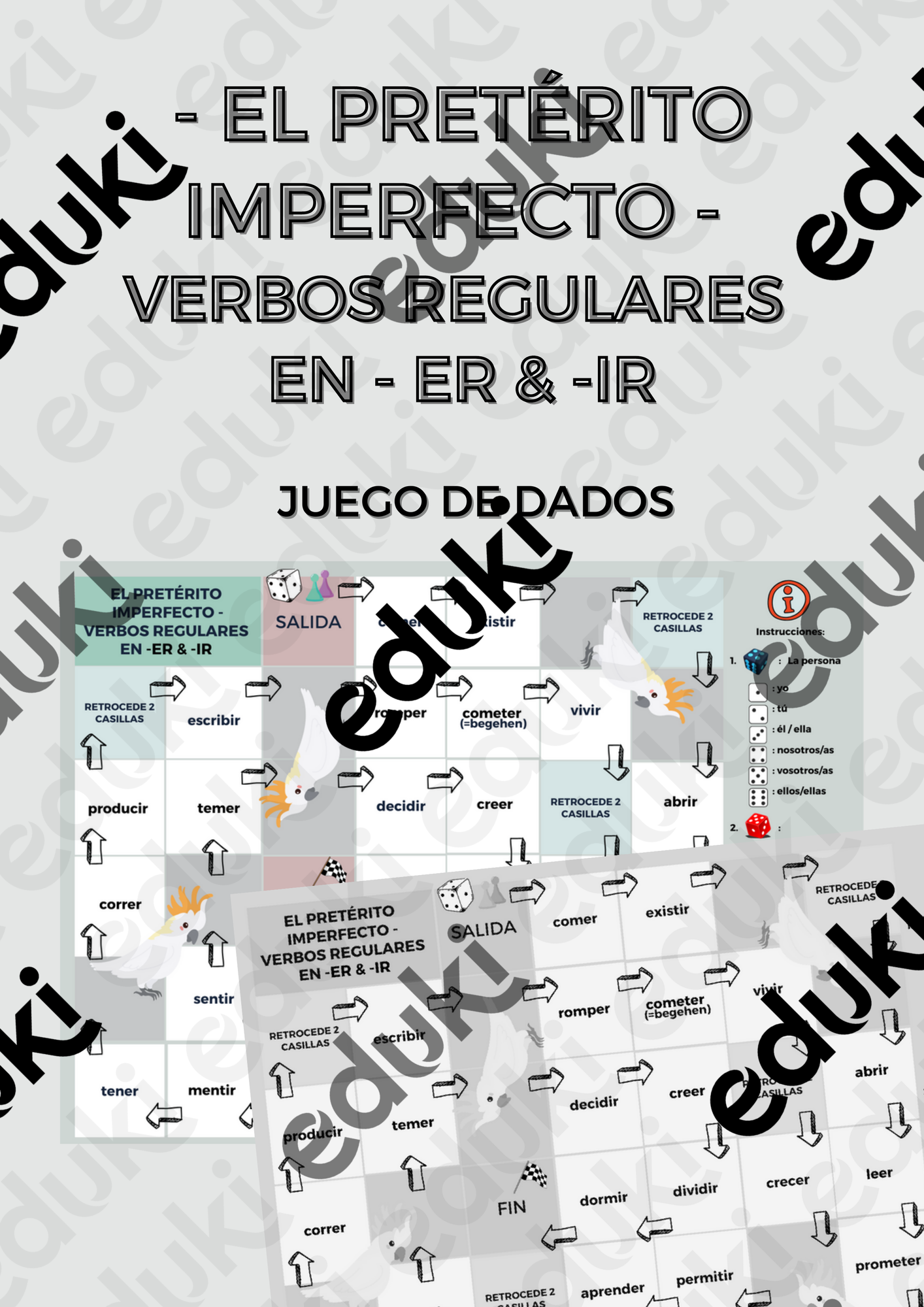 El Pretérito Imperfecto - Verbos REGULARES en -ER & -IR - Juego de ...