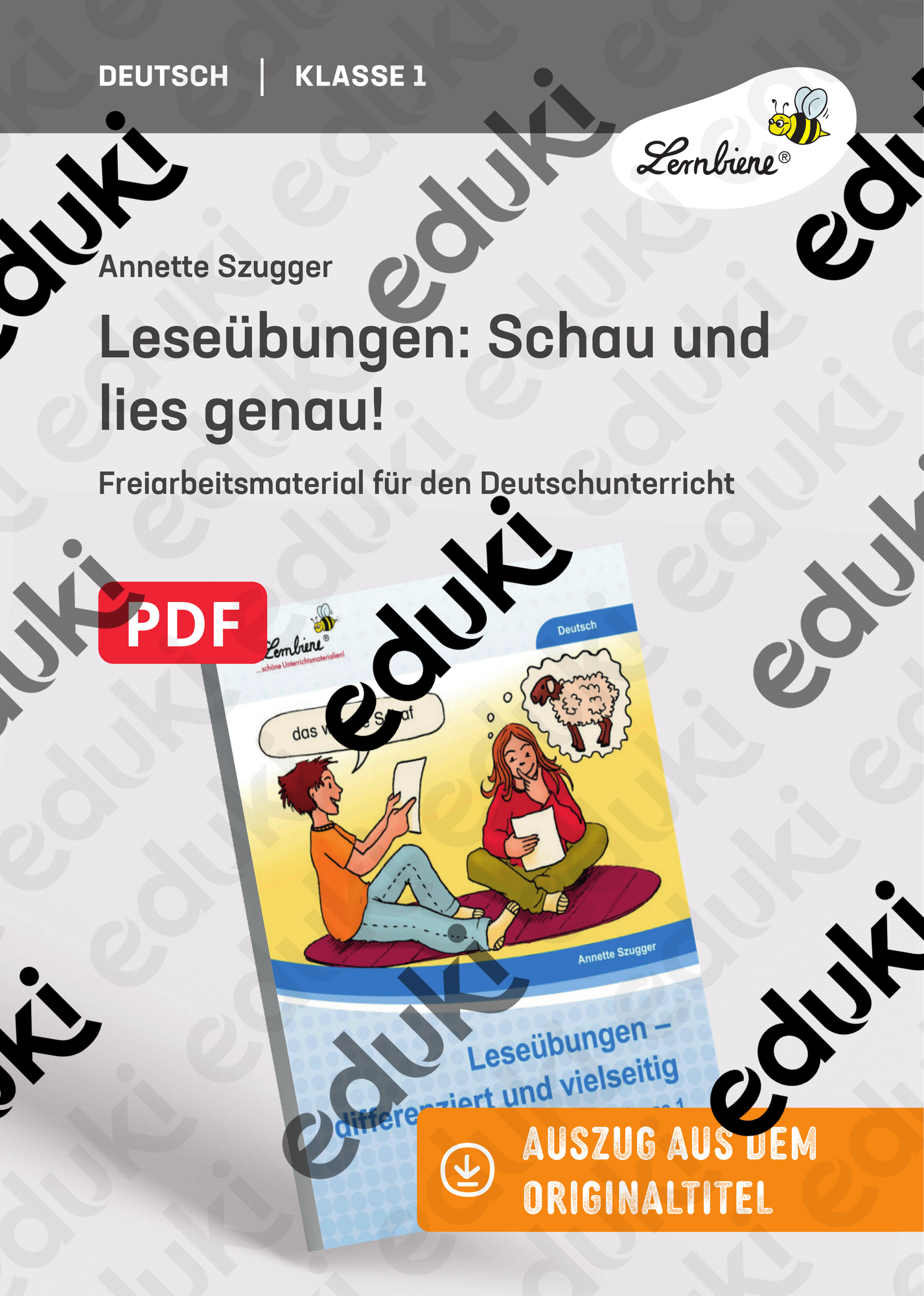 Leseübungen: Schau und lies genau! – Unterrichtsmaterial im Fach Deutsch