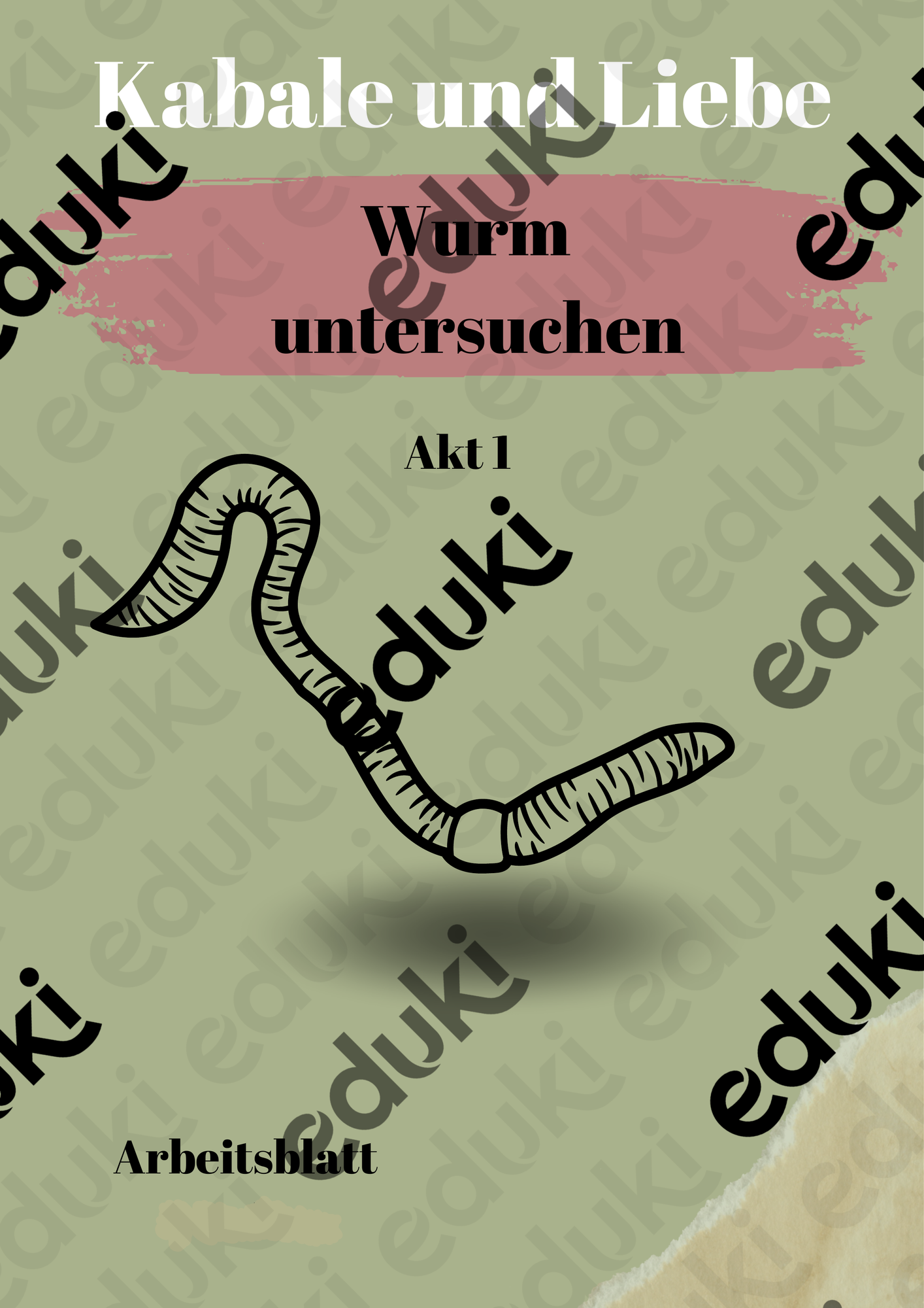 Die Figur Wurm untersuchen (Kabale & Liebe) – Unterrichtsmaterial im ...
