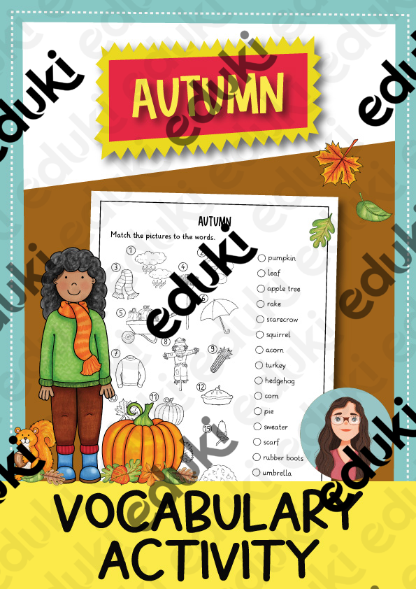 Otoño / Autumn - ejercicio de vocabulario (inglés) - material de la ...