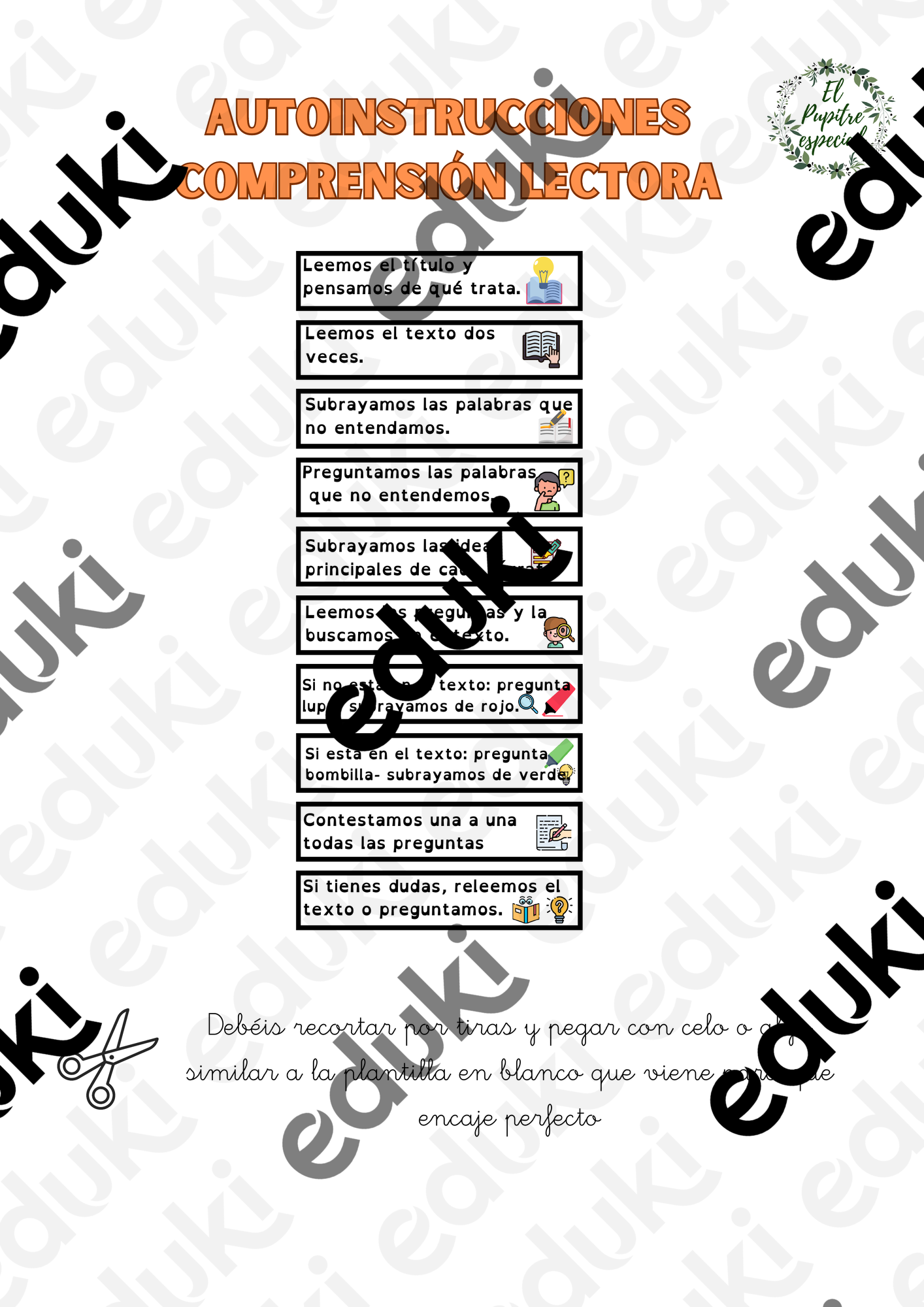 AUTOINSTRUCCIONES TEMU - material de la siguiente asignatura Lengua y literatura