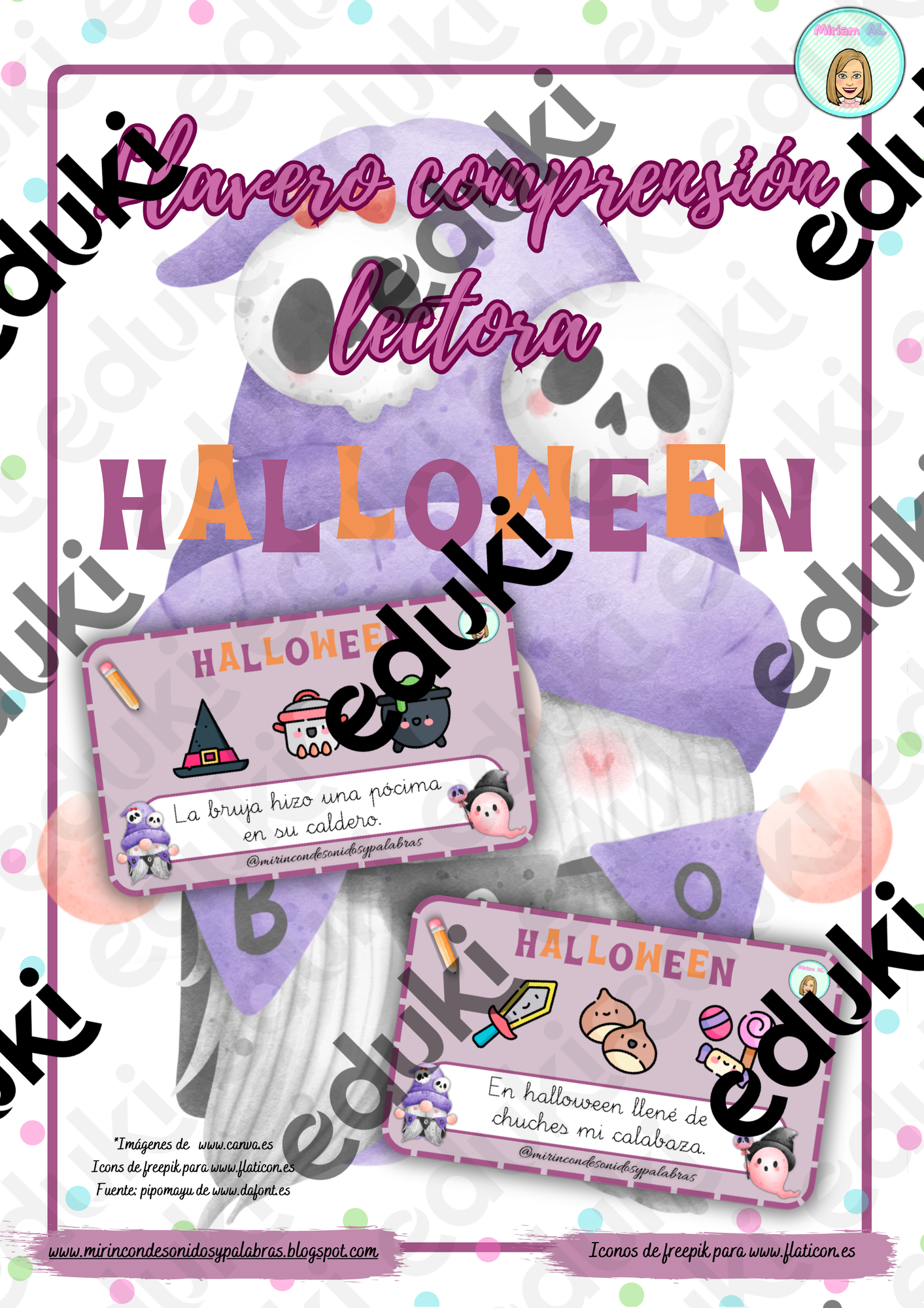 Llavero comprensión lectora HALLOWEEN - material de la siguiente ...